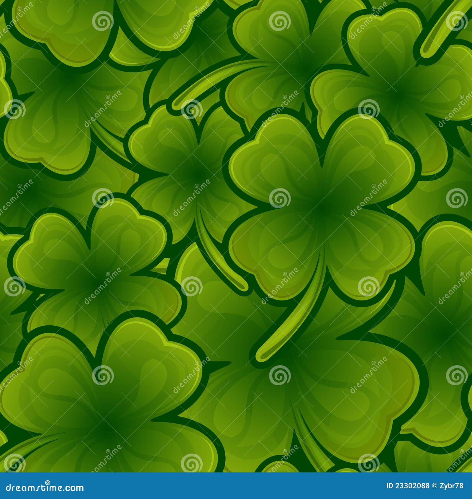 Seamless Pattern from Shamrock Stock Vector - Illustration of drawing ...
