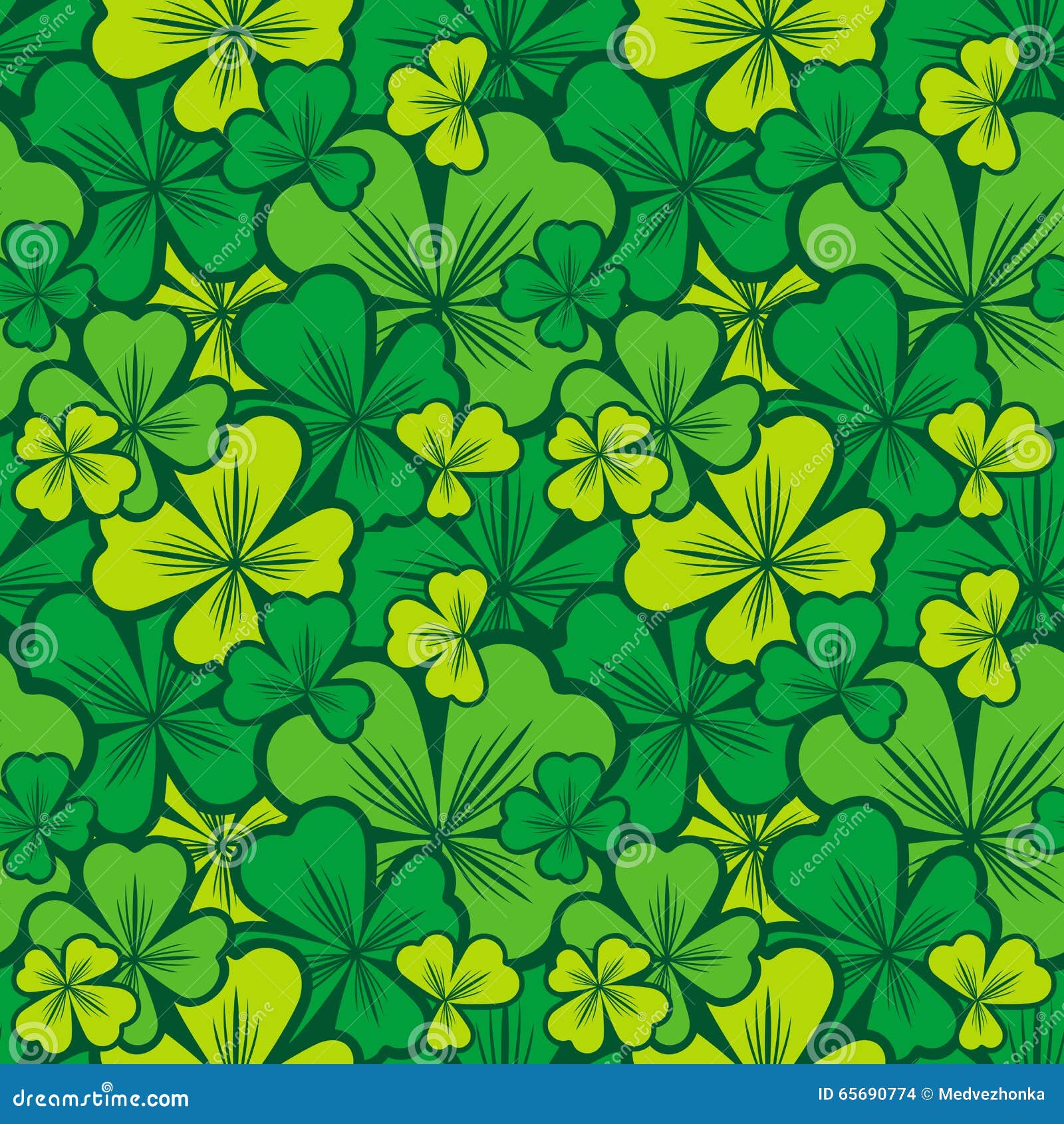 Seamless Pattern with Shamrock Stock Illustration - Illustration of ...
