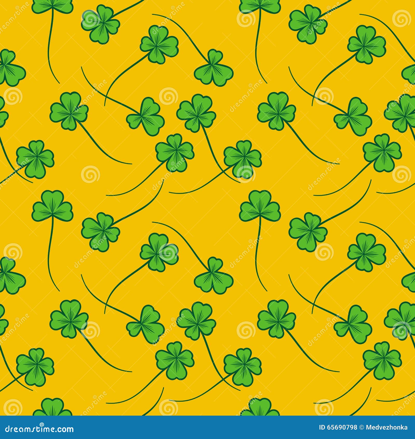 Seamless Pattern with Shamrock Stock Illustration - Illustration of ...