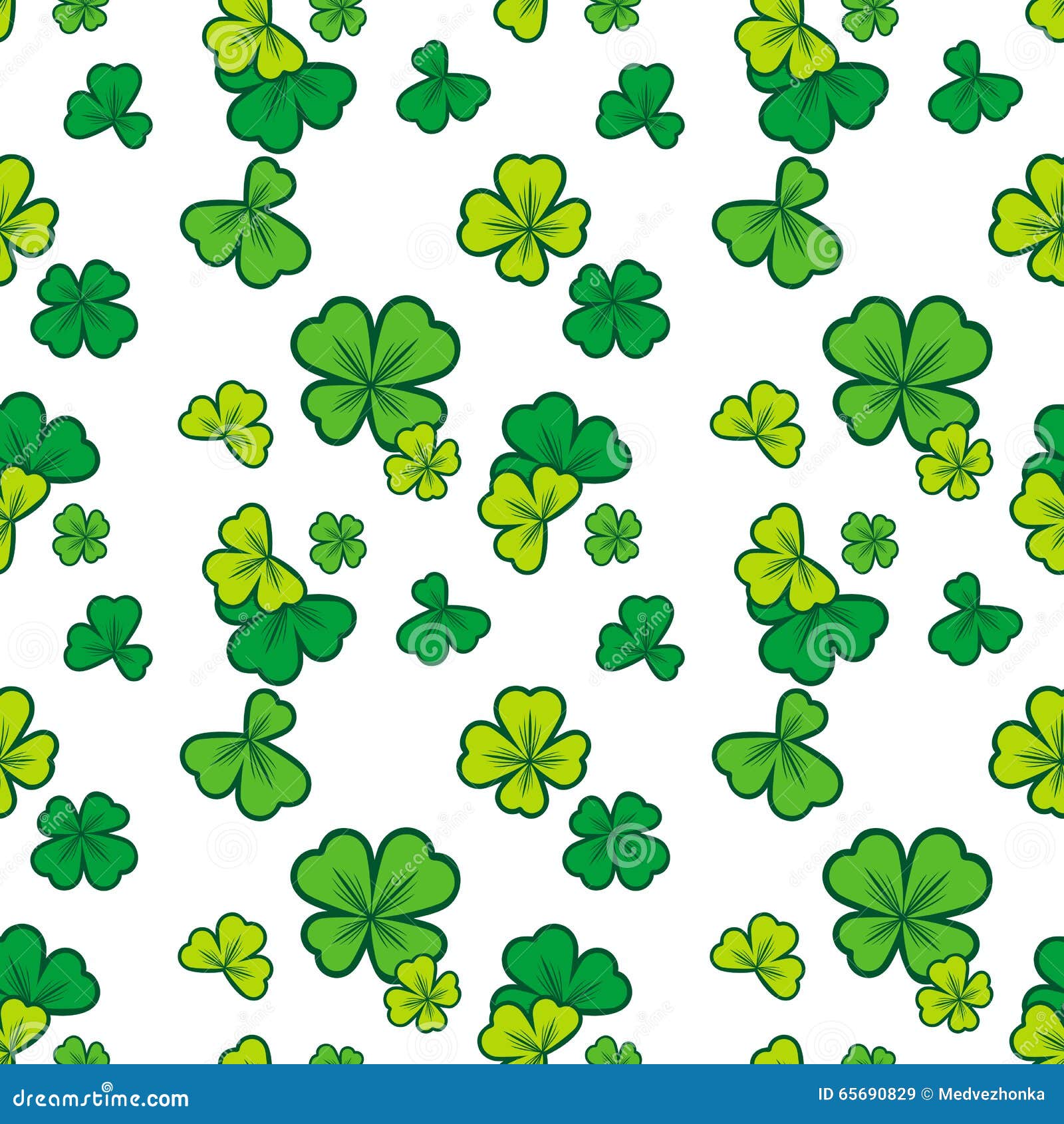 Seamless Pattern with Shamrock Stock Illustration - Illustration of ...