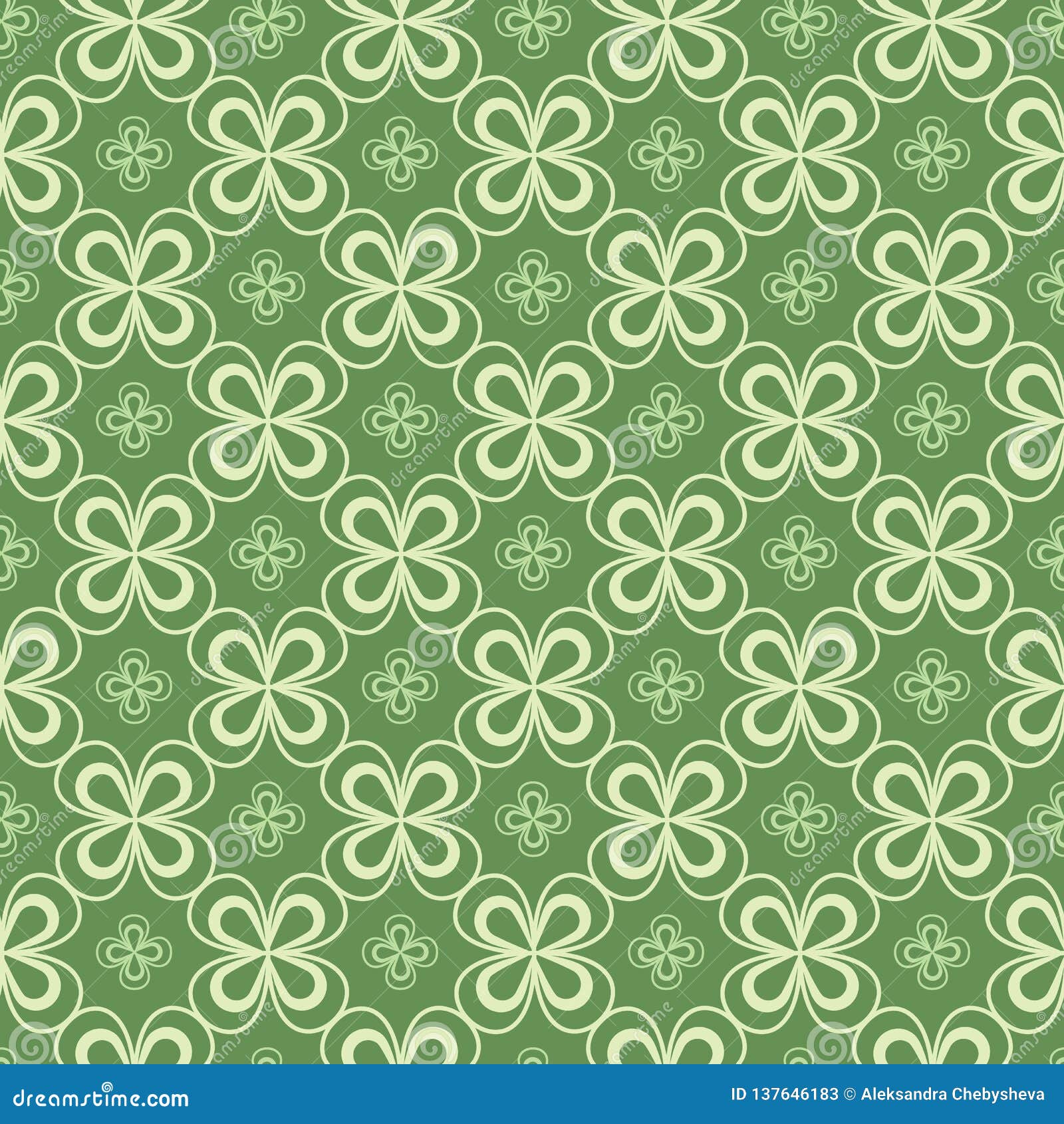 Seamless Pattern. Shamrock Wallpaper. St Stock Illustration ...