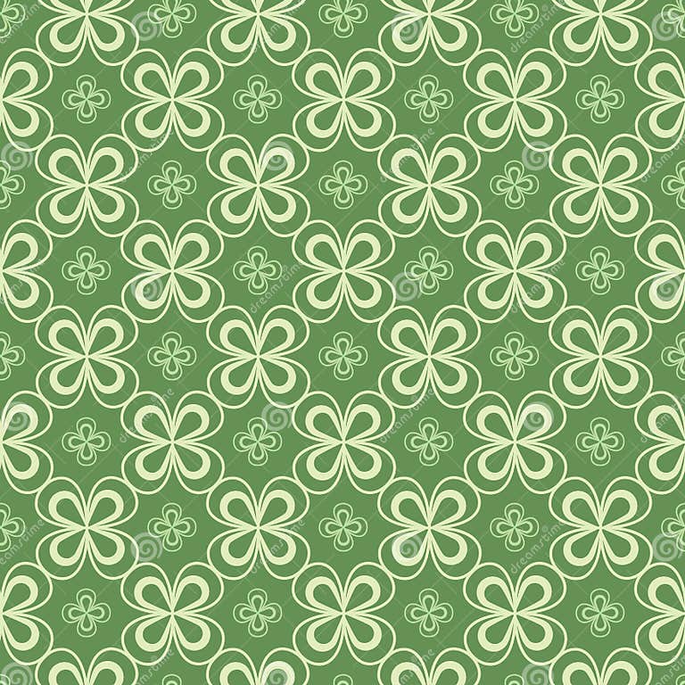 Seamless Pattern. Shamrock Wallpaper. St Stock Illustration ...