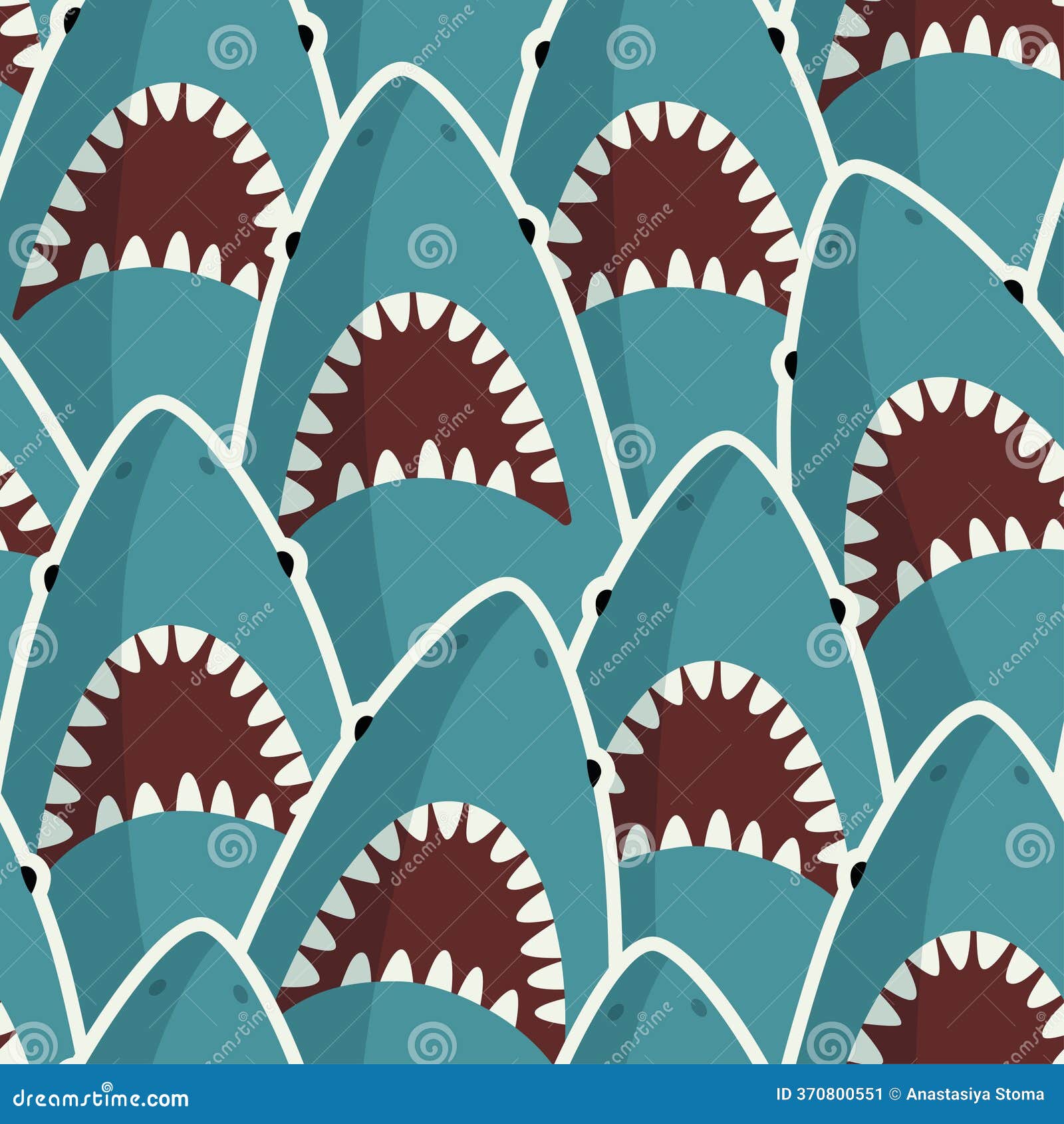 Shark With Sharp Teeth Cartoon | CartoonDealer.com #87714663