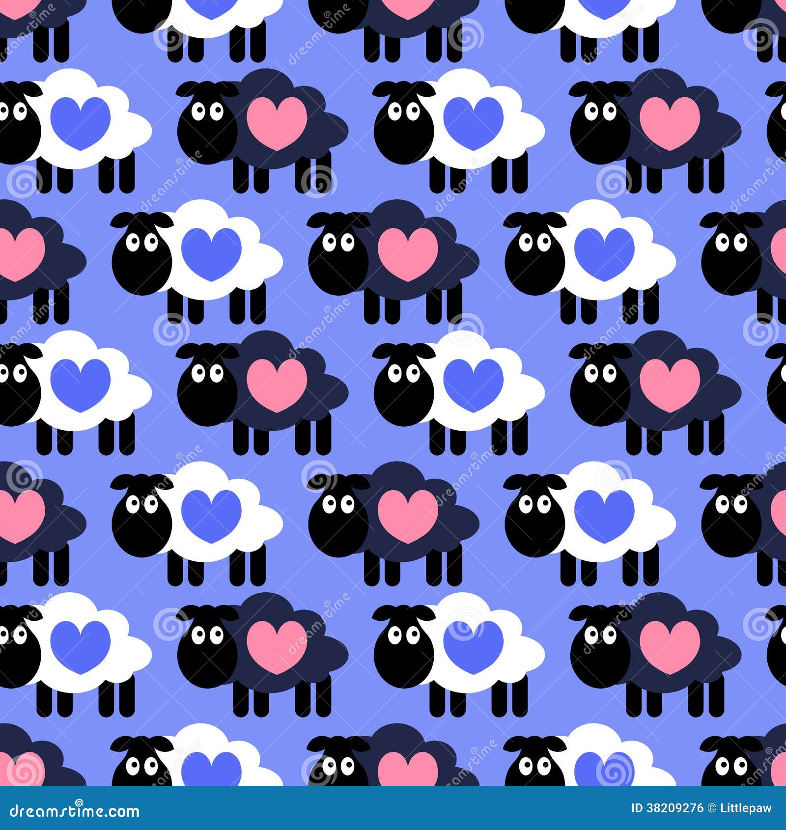 Seamless Pattern with Sheep Stock Vector - Illustration of seamless ...