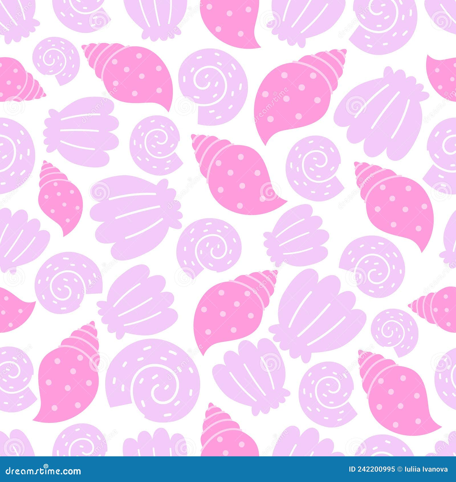 Seamless Pattern with Shells. Vector Illustration Stock Vector ...