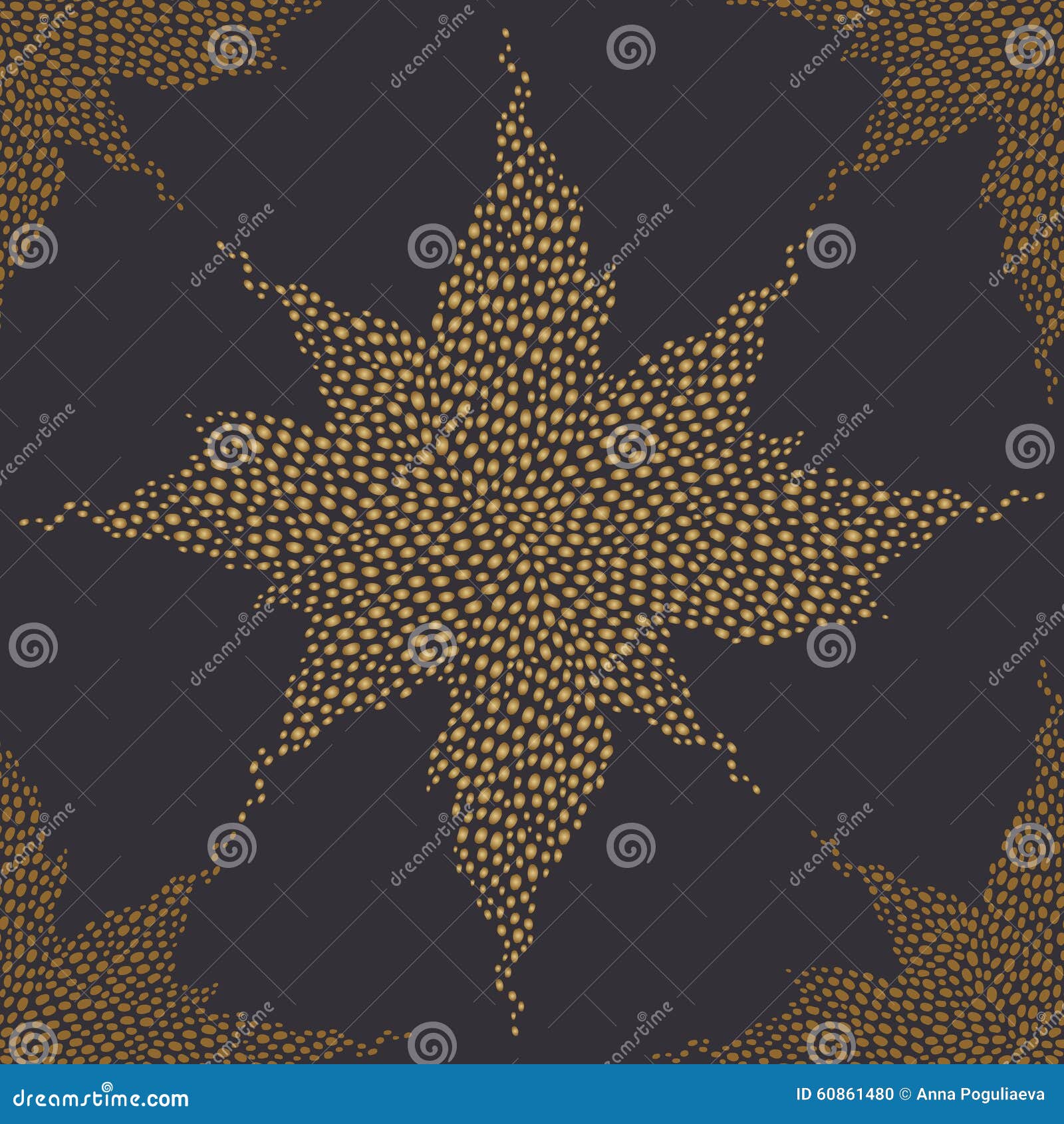 Seamless Pattern with a Shining Star. Stock Vector - Illustration of ...