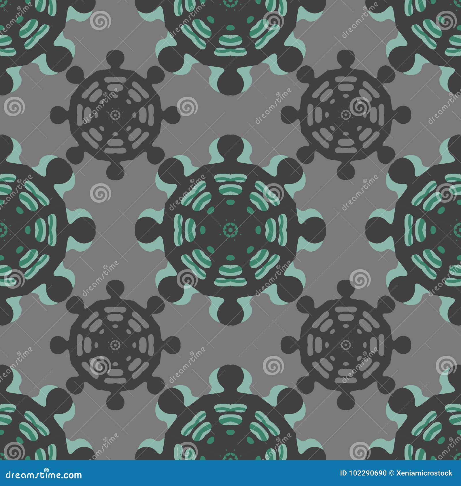 Seamless Pattern with Ship Wheels. Stock Vector - Illustration of card ...