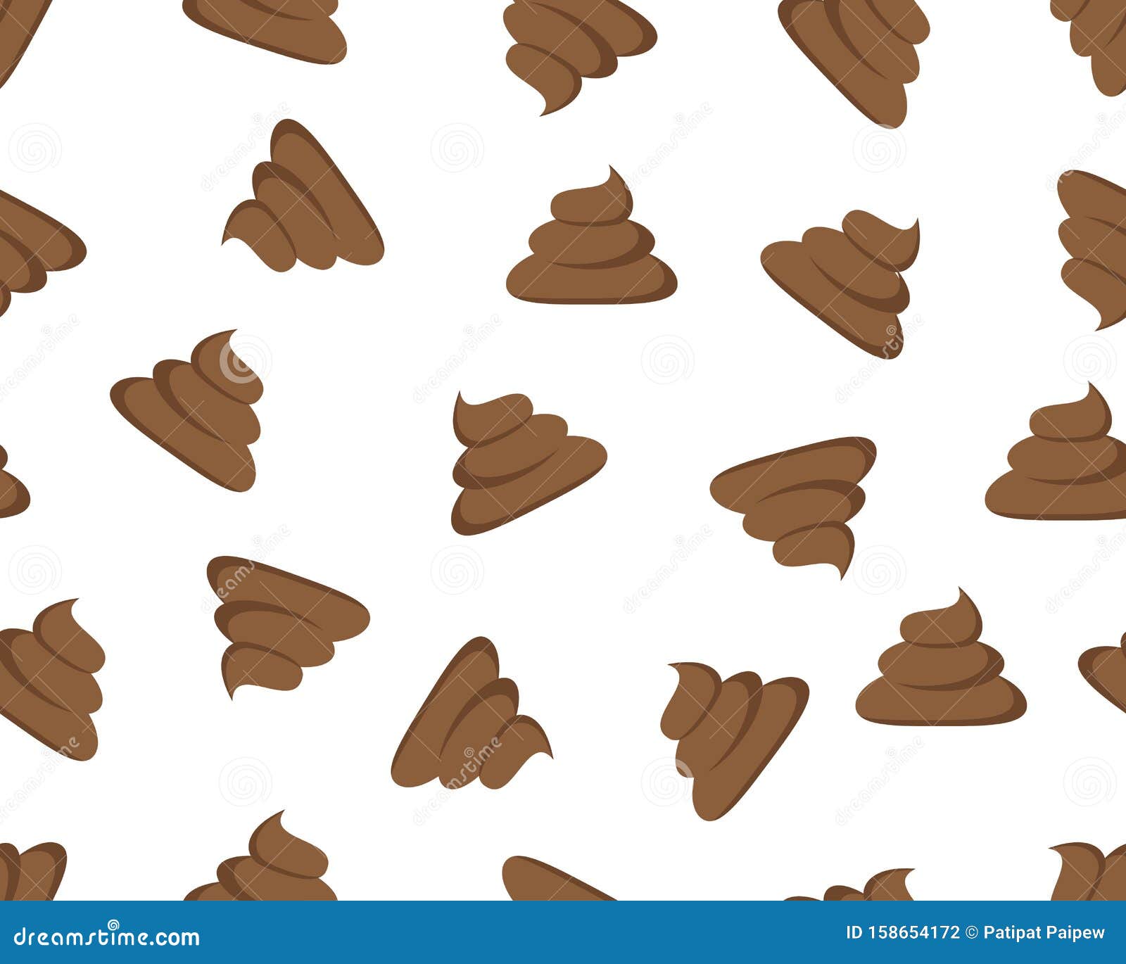 Shit Icon, Sad Face, Poop Emoticon Isolated On White Background. Vector ...