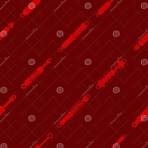 Seamless Pattern with Shock Absorber Stock Vector - Illustration of ...