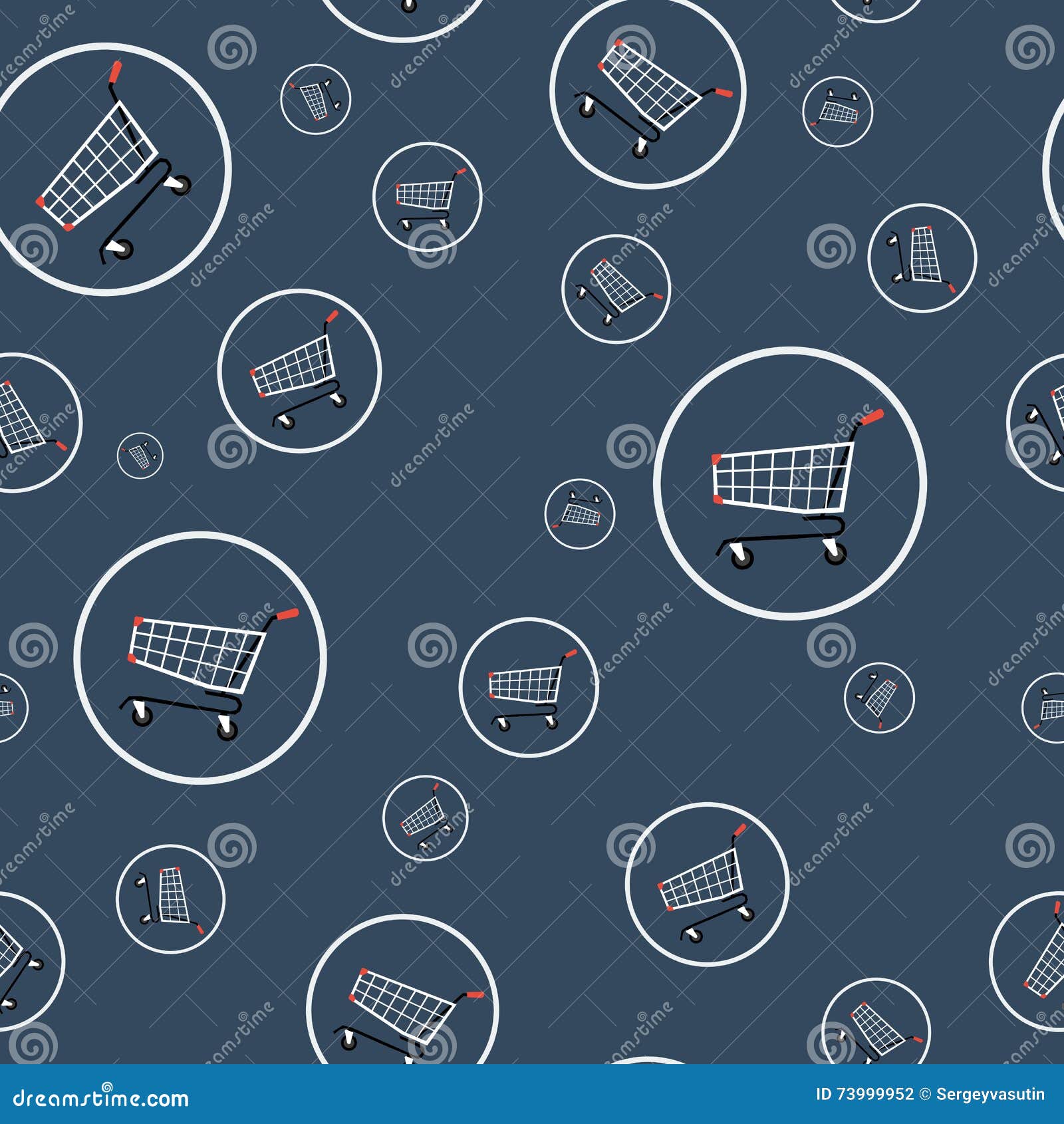 Seamless Pattern - Shopping Cart Stock Vector - Illustration of ...