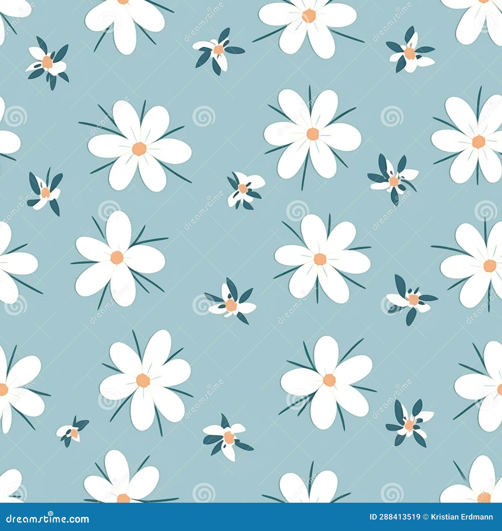 Dainty Daisies: Pastel Seamless Pattern with Harmonious Simplicity ...