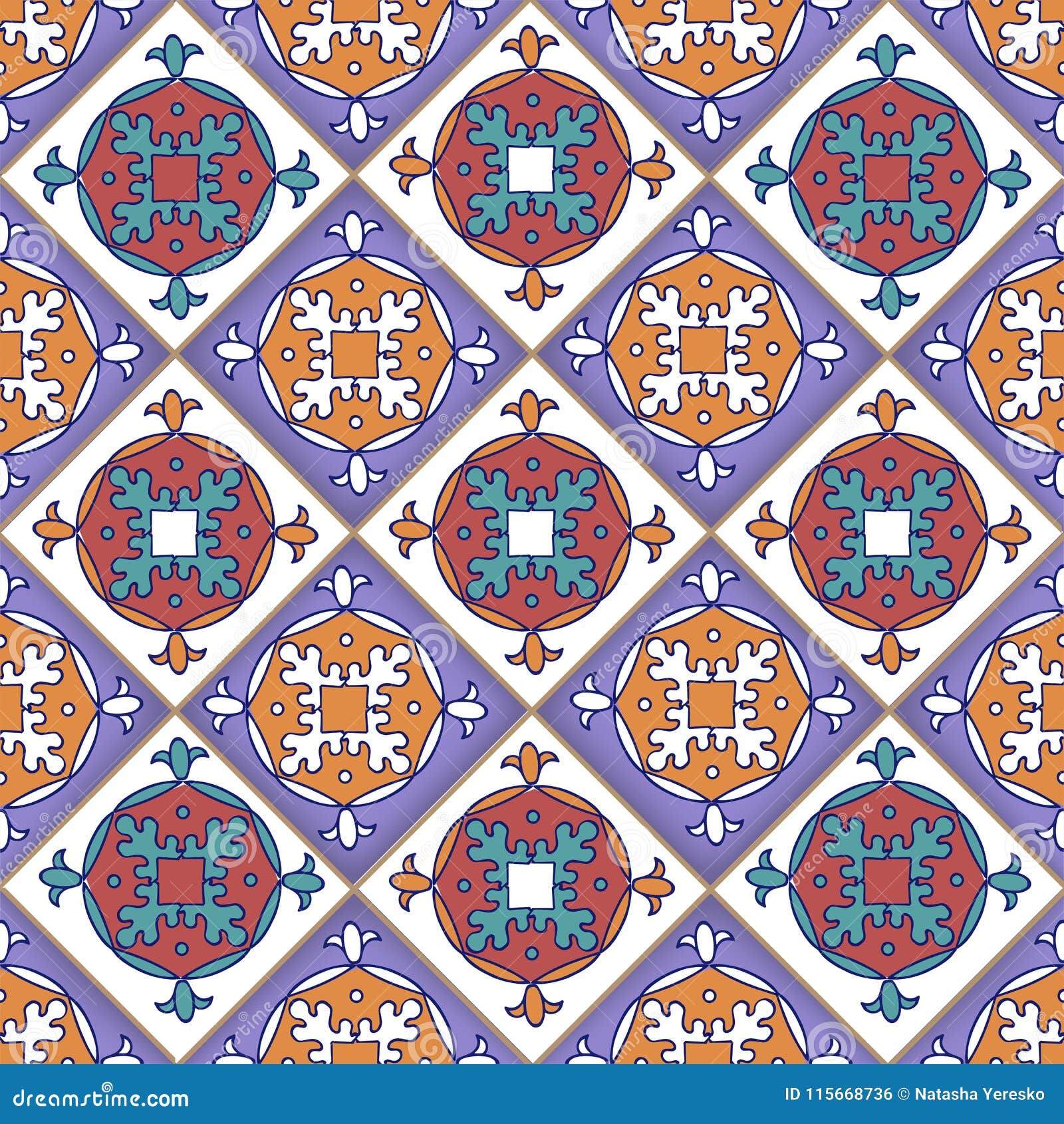 Seamless Pattern of Shreds, Portuguese Tiles, Vector Stock Illustration ... Seamless Pattern of Shreds, Portuguese Tiles, Vector Stock Illustration ...
