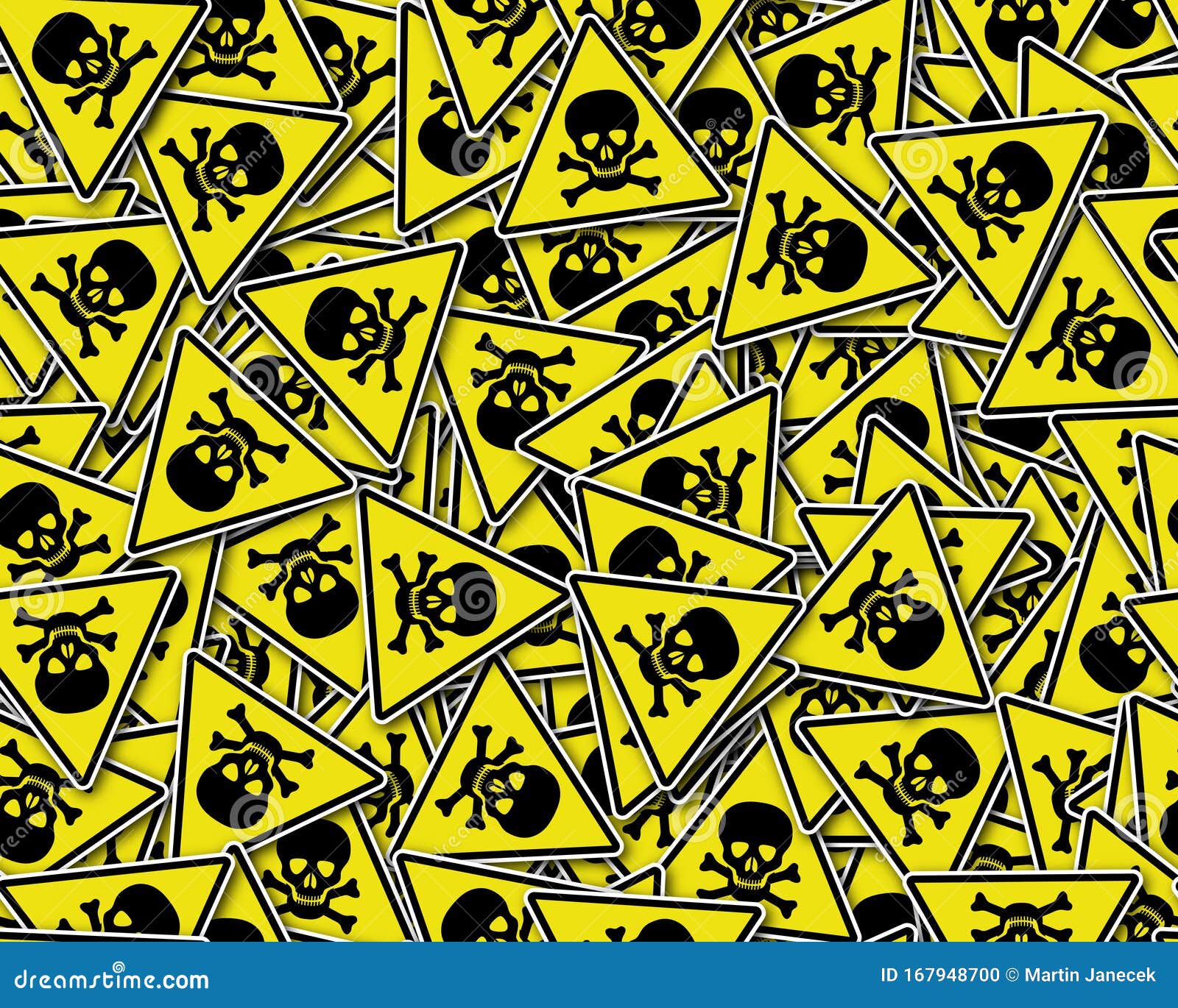 Seamless Pattern, Sign Chemical Danger Stock Illustration ...