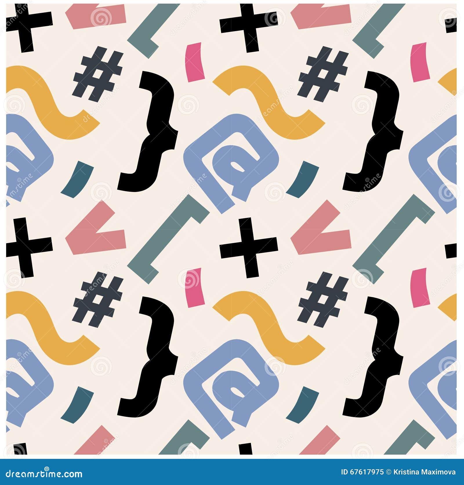 Seamless pattern stock vector. Illustration of geometric - 67617975