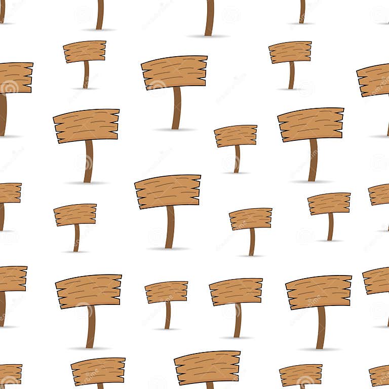 Seamless Pattern with Signs of Wood Stock Vector - Illustration of wood ...