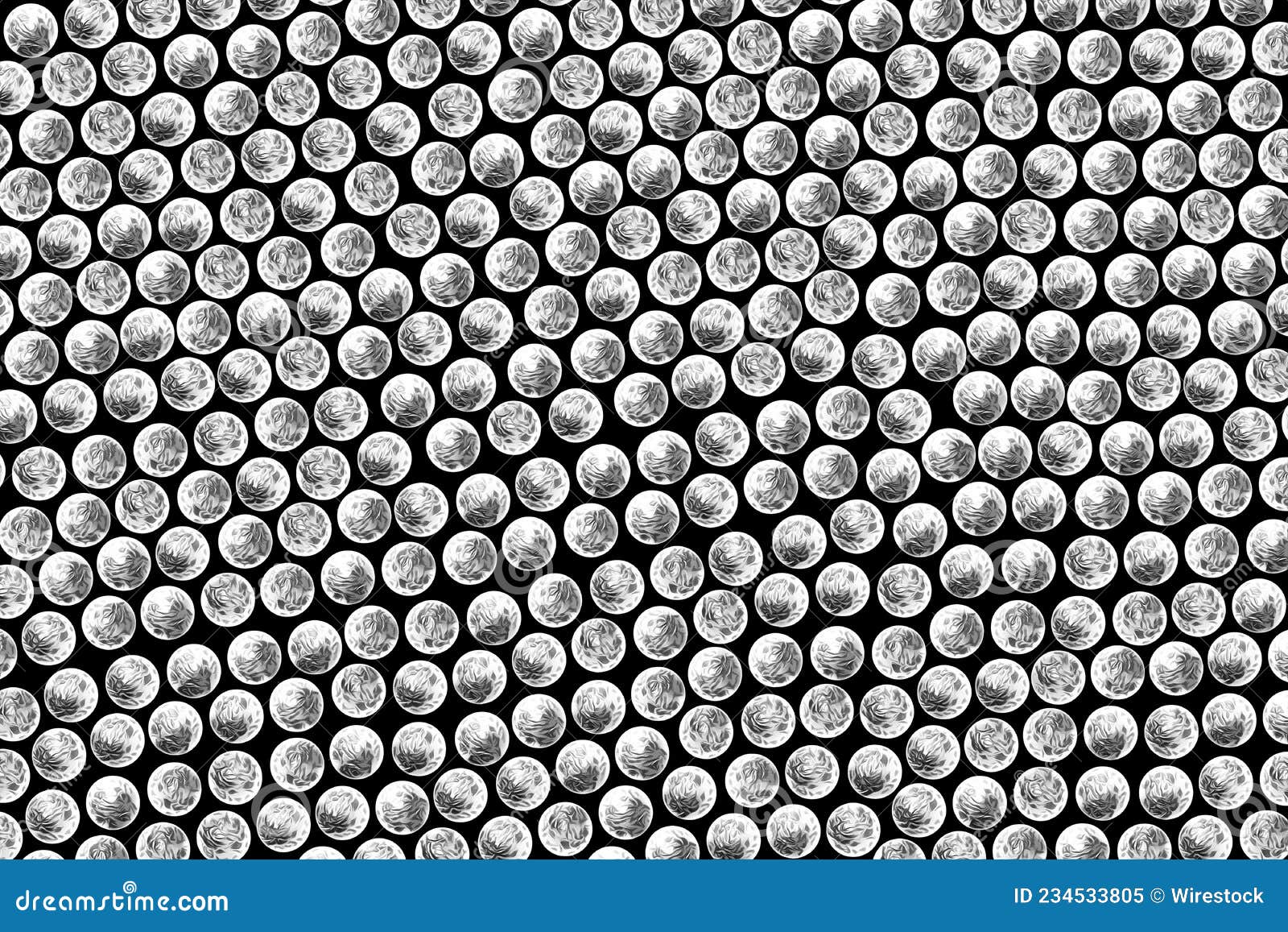 Seamless Pattern of Silver Coins on a Black Background Stock ...