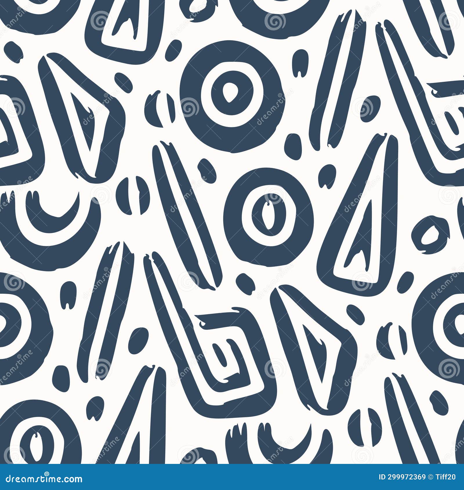 Seamless Pattern with a Simple Abstract Drawing. Vector Stock ...