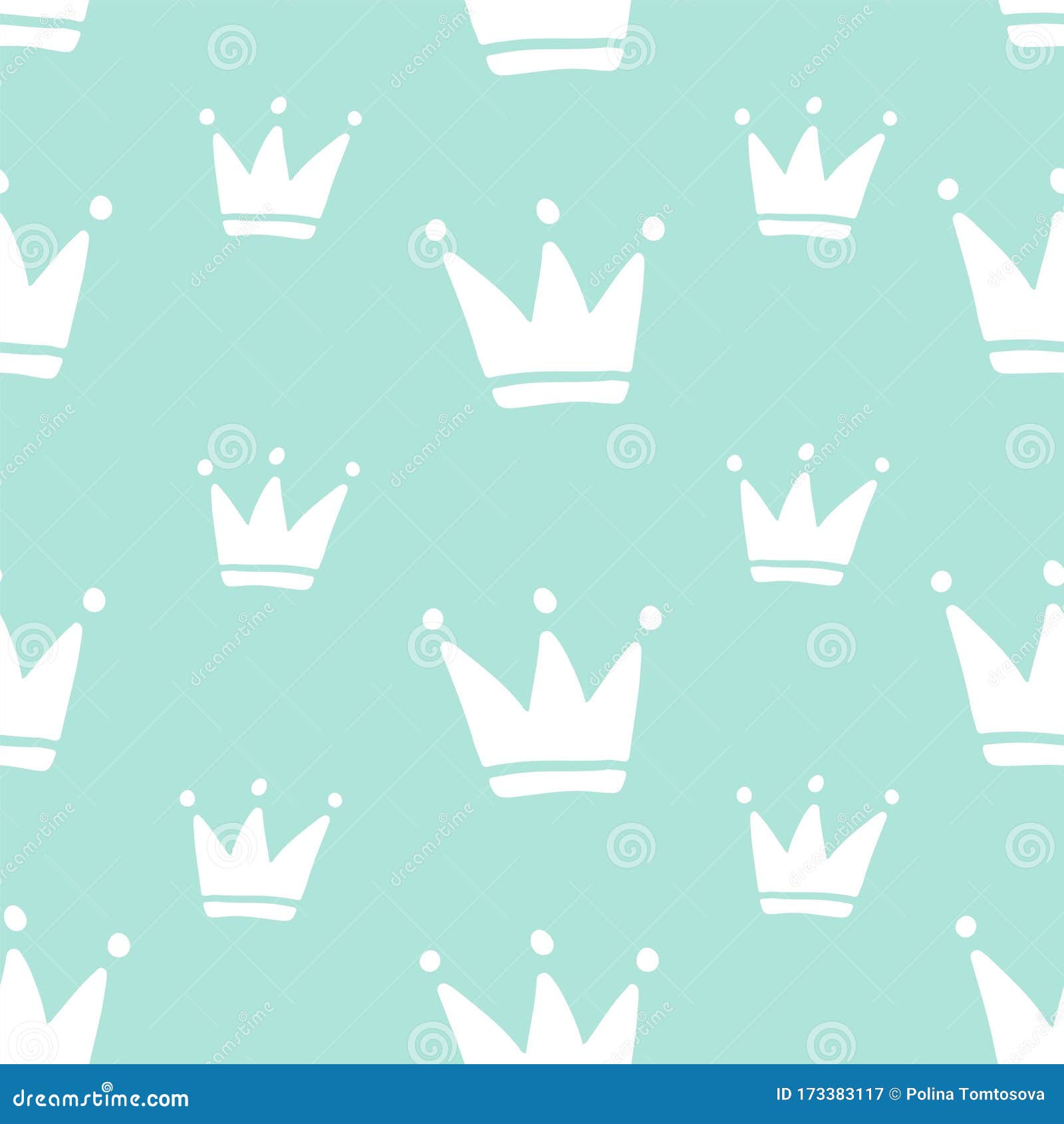 Seamless Pattern of Simple Crown Stock Vector - Illustration of pink ...