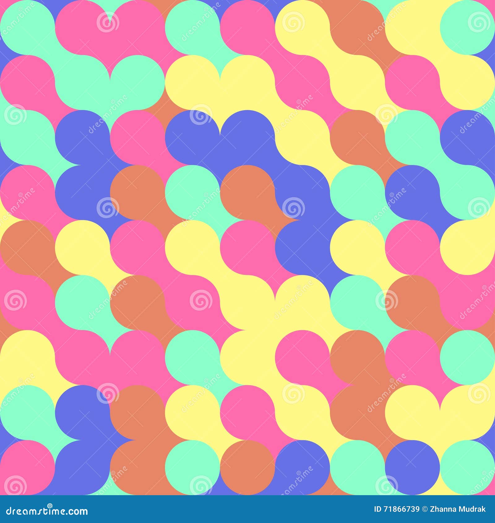 Seamless Pattern with Simple Elements. Vector Stock Illustration ...