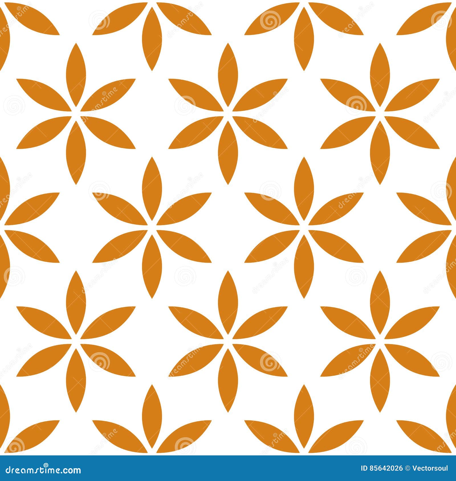 Seamless Pattern with Simple Floral, Flower Motif Stock Vector ...