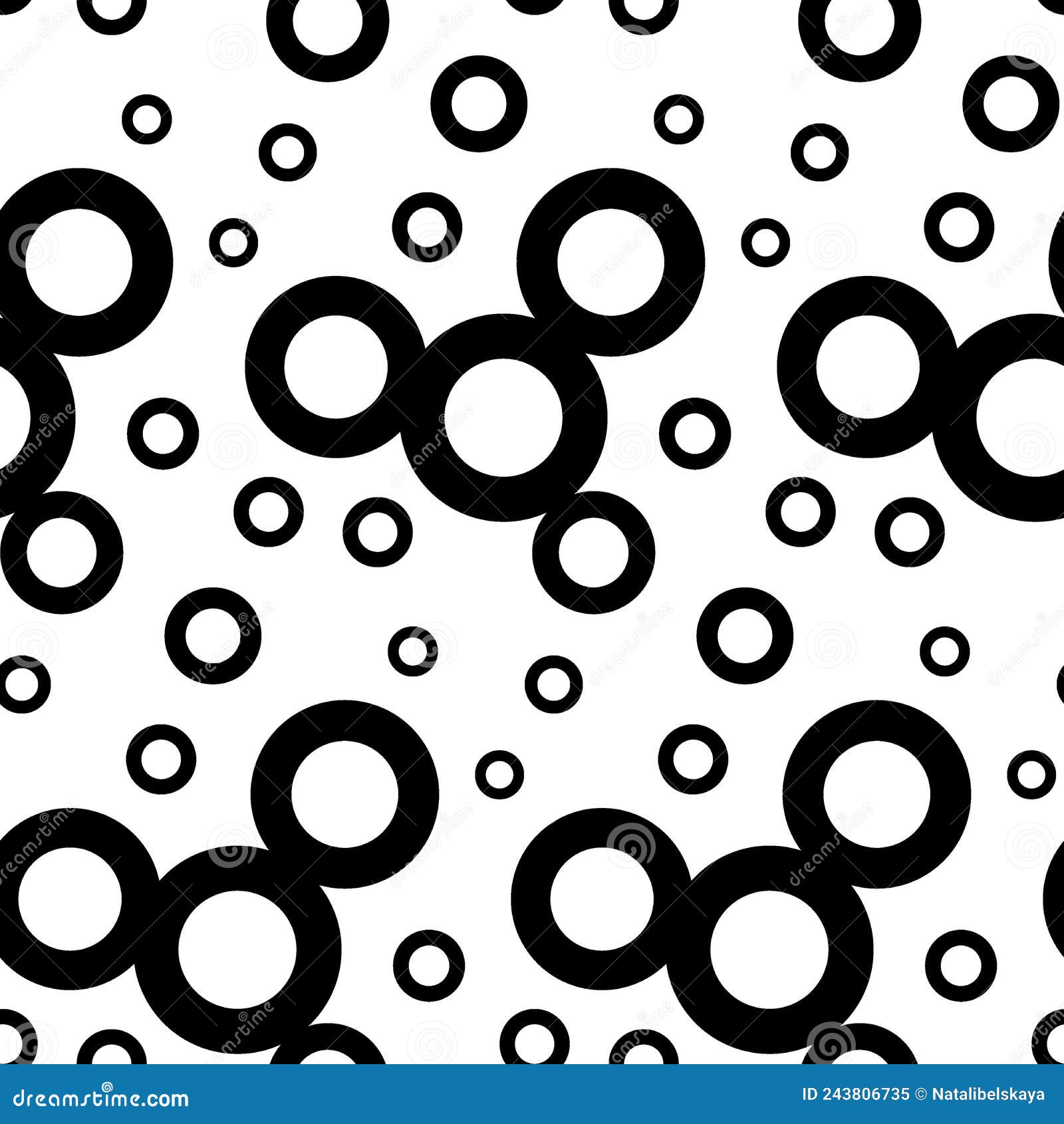 Seamless Pattern of Simple Geometric Shapes in Black Color. Abstract ...