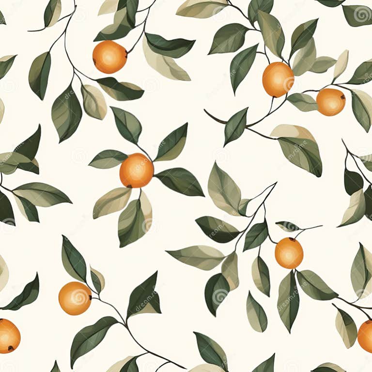 Seamless Pattern of a Simple Solid Leaf Shape Pattern with a Little ...