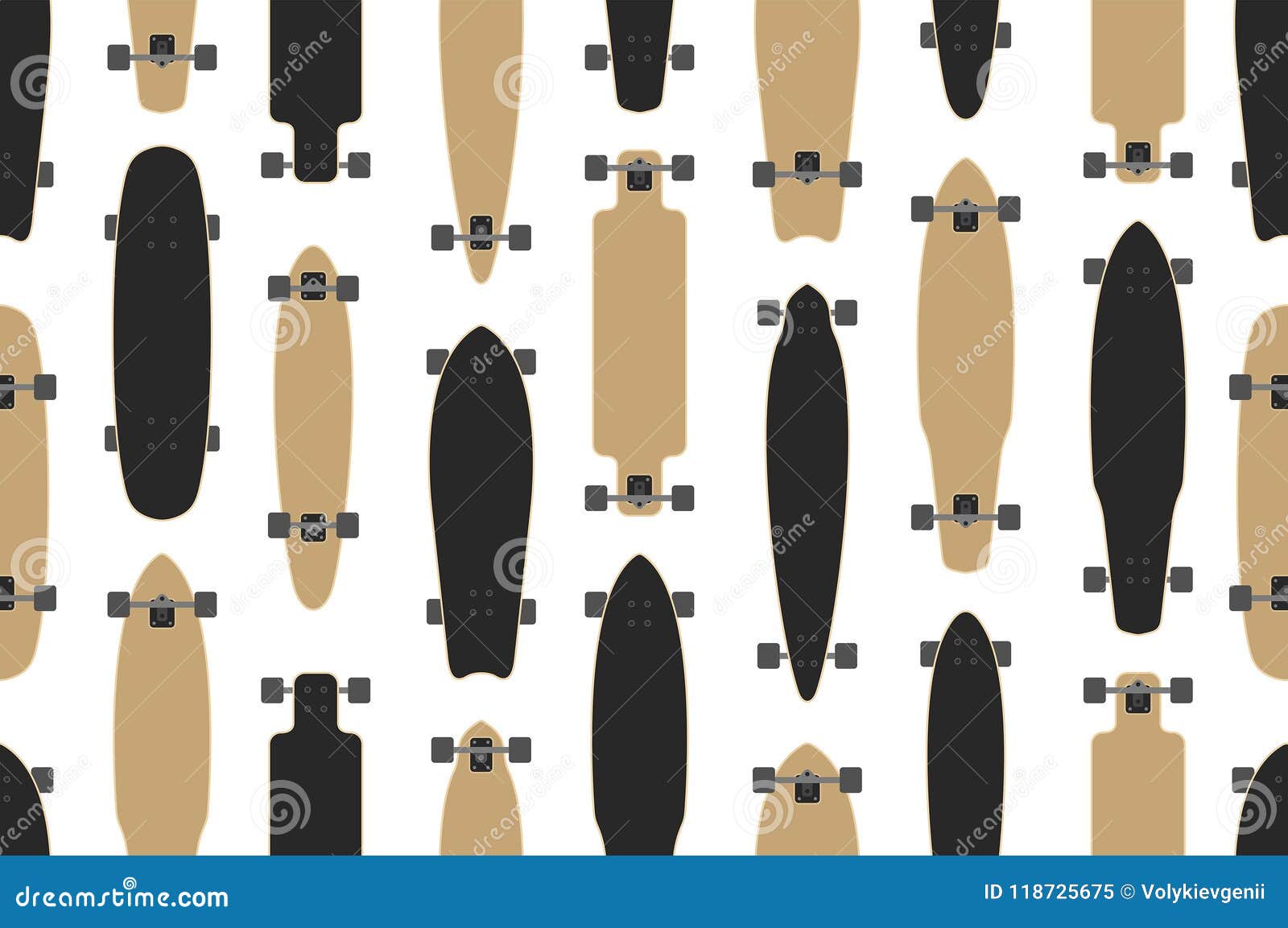 Seamless Pattern with Skateboards Stock Vector - Illustration of ...