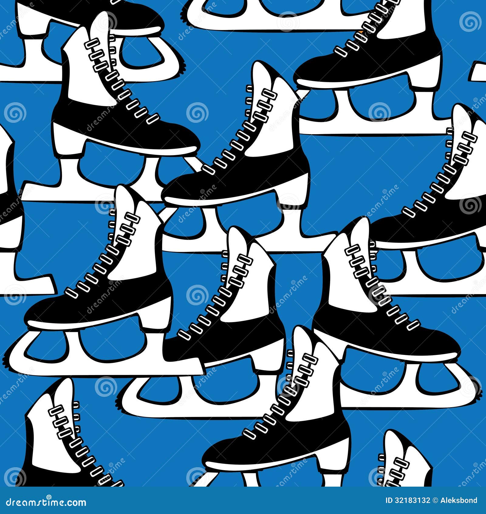 Seamless Pattern Skates for Figure Skating Stock Vector - Illustration ...