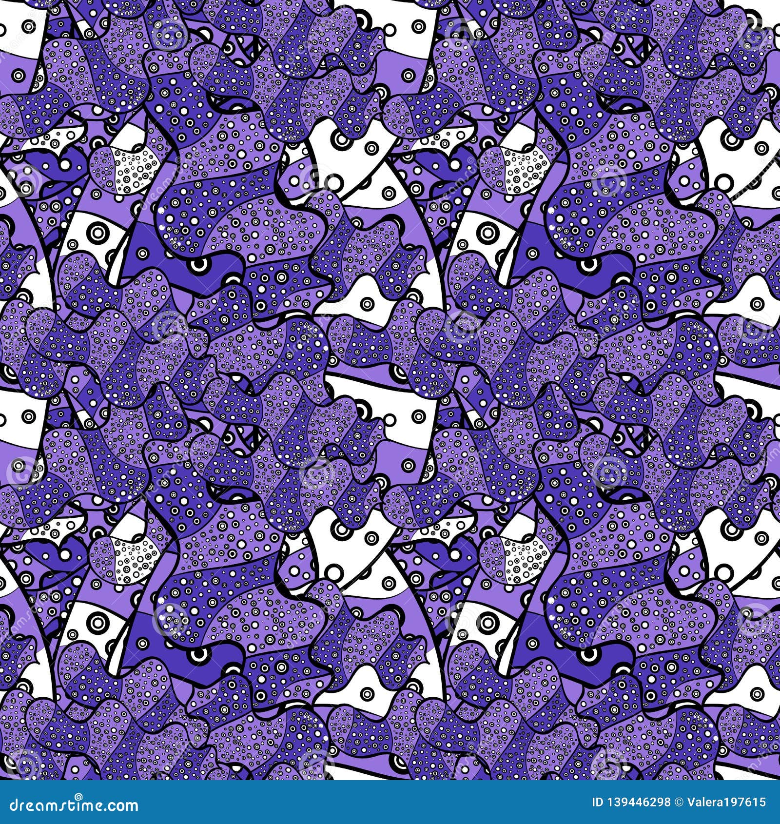 Doodles Black, White and Violet on Colors Stock Illustration ...