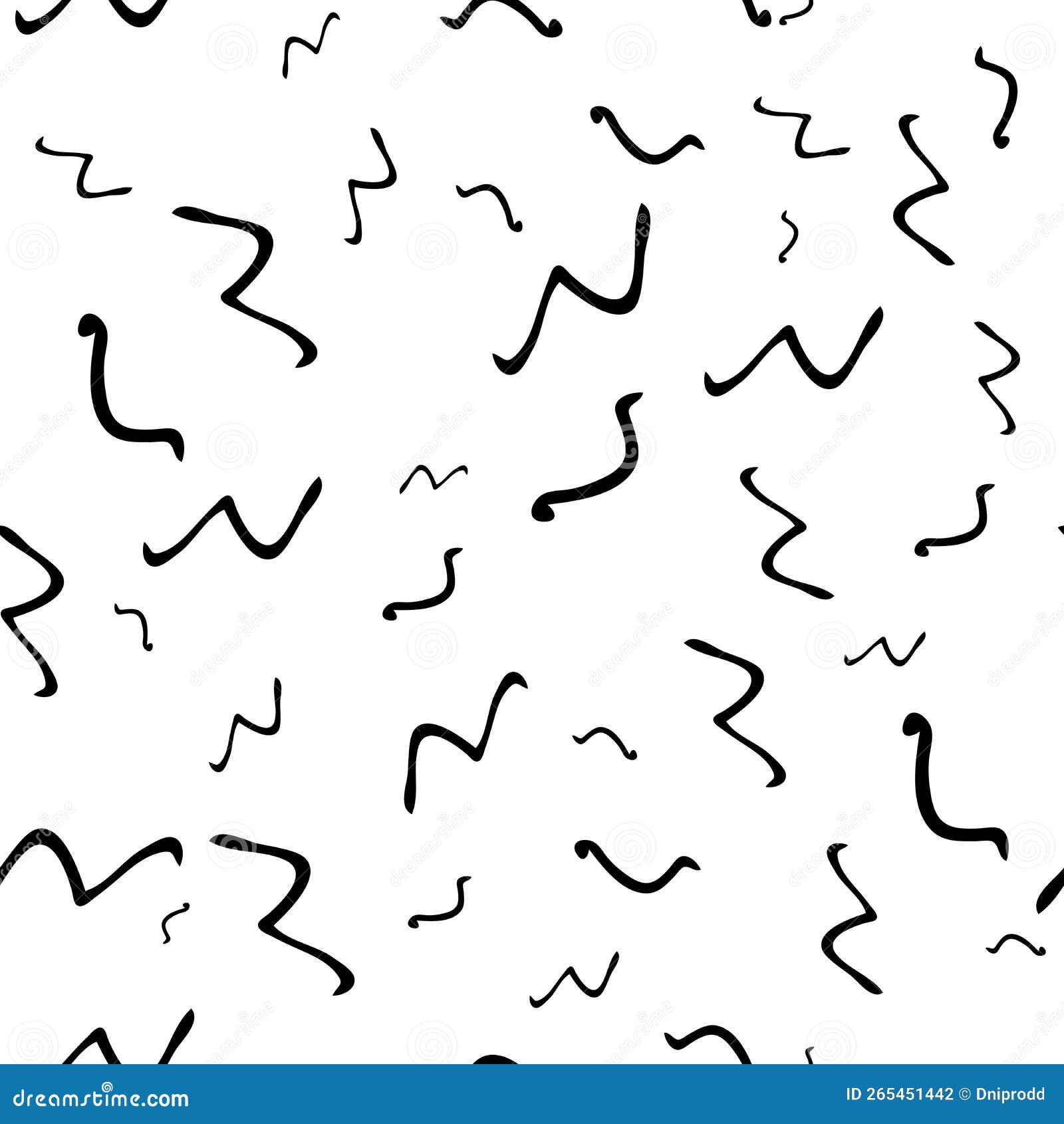 Seamless Pattern with Sketch Squiggle Stock Vector - Illustration of ...