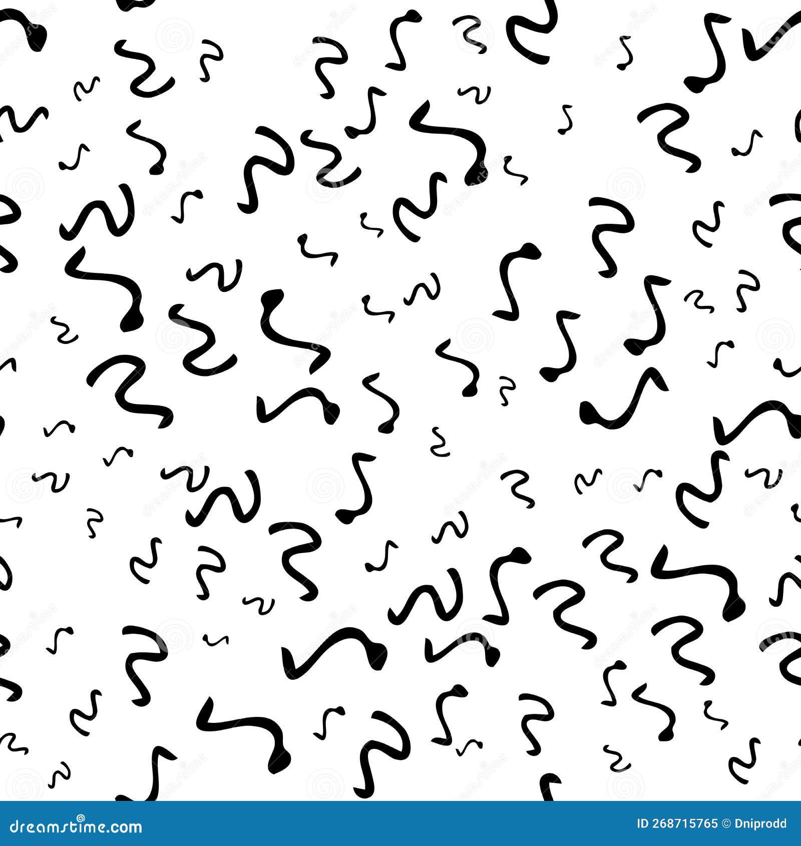 Seamless Pattern with Sketch Squiggle Stock Vector - Illustration of ...