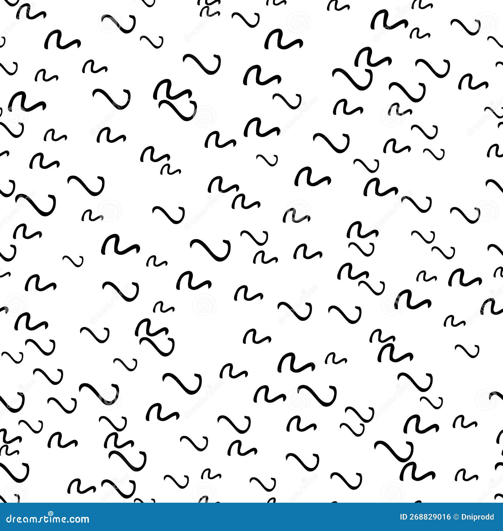 Seamless Pattern with Sketch Squiggle Stock Vector - Illustration of ...