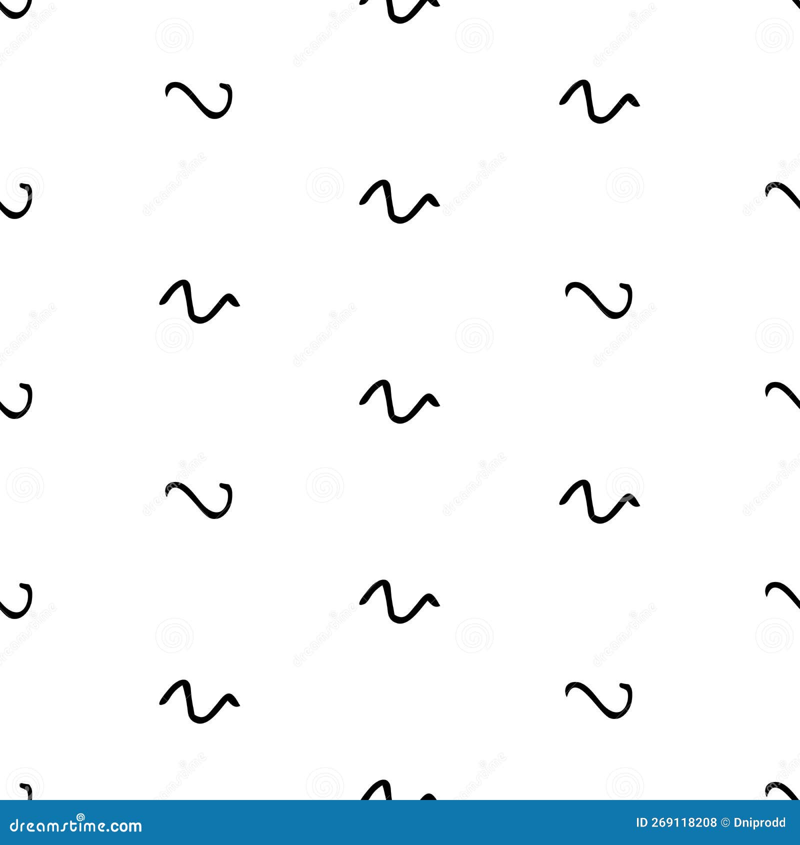 Seamless Pattern with Sketch Squiggle Stock Vector - Illustration of ...