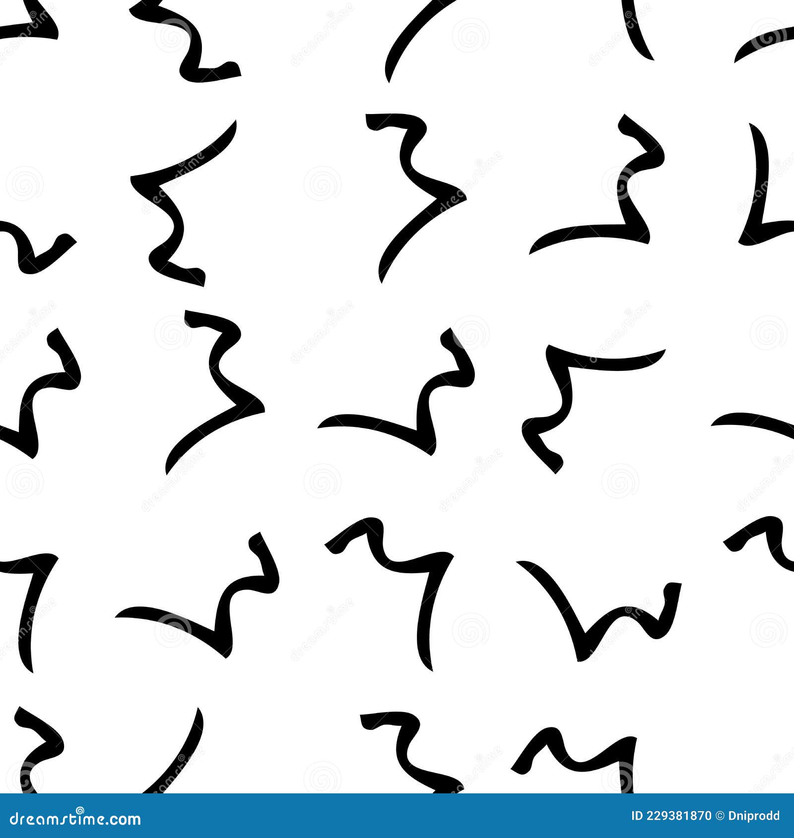 Seamless Pattern with Sketch Squiggle Stock Vector - Illustration of ...