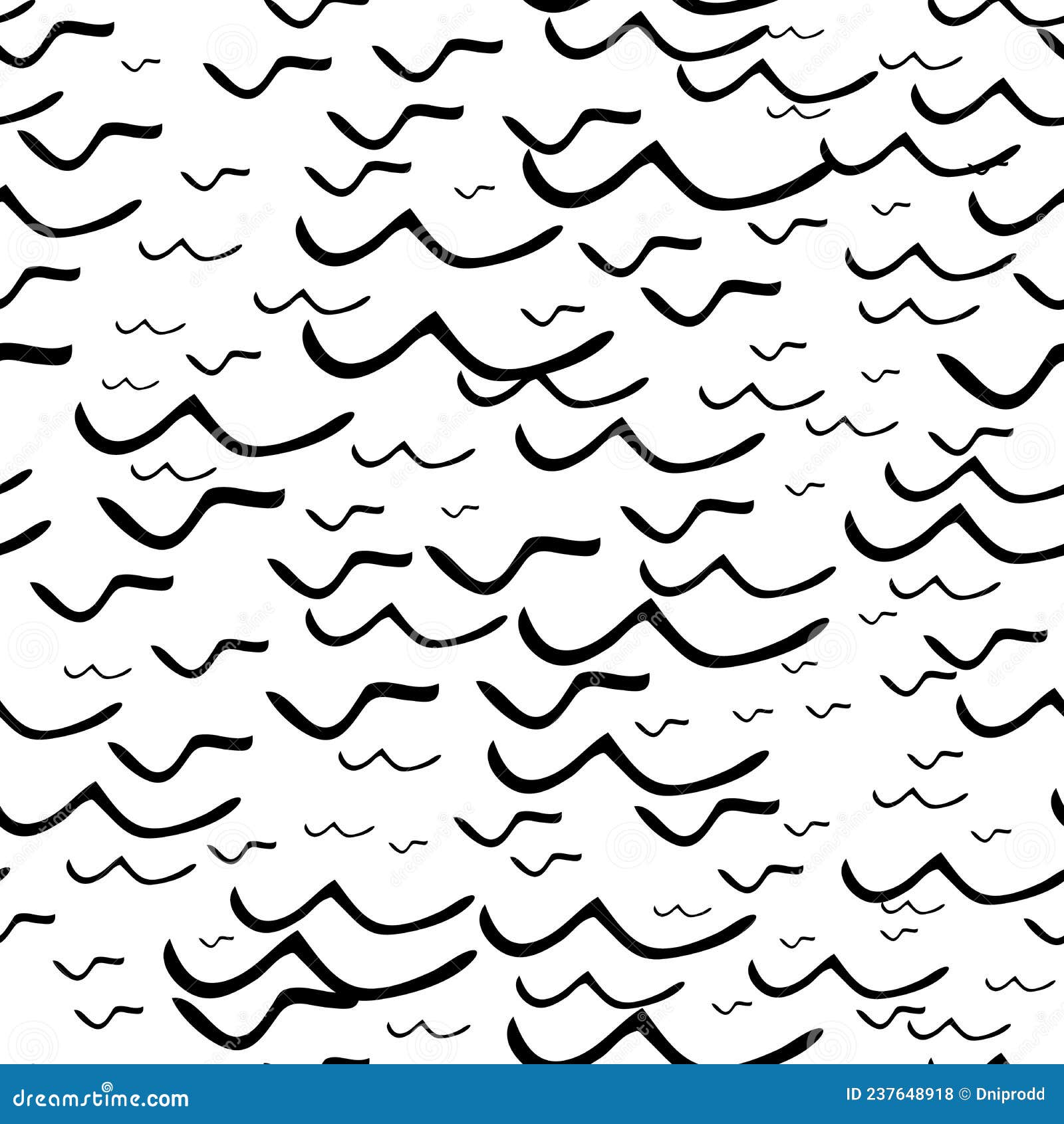 Seamless Pattern with Sketch Squiggle Stock Vector - Illustration of ...