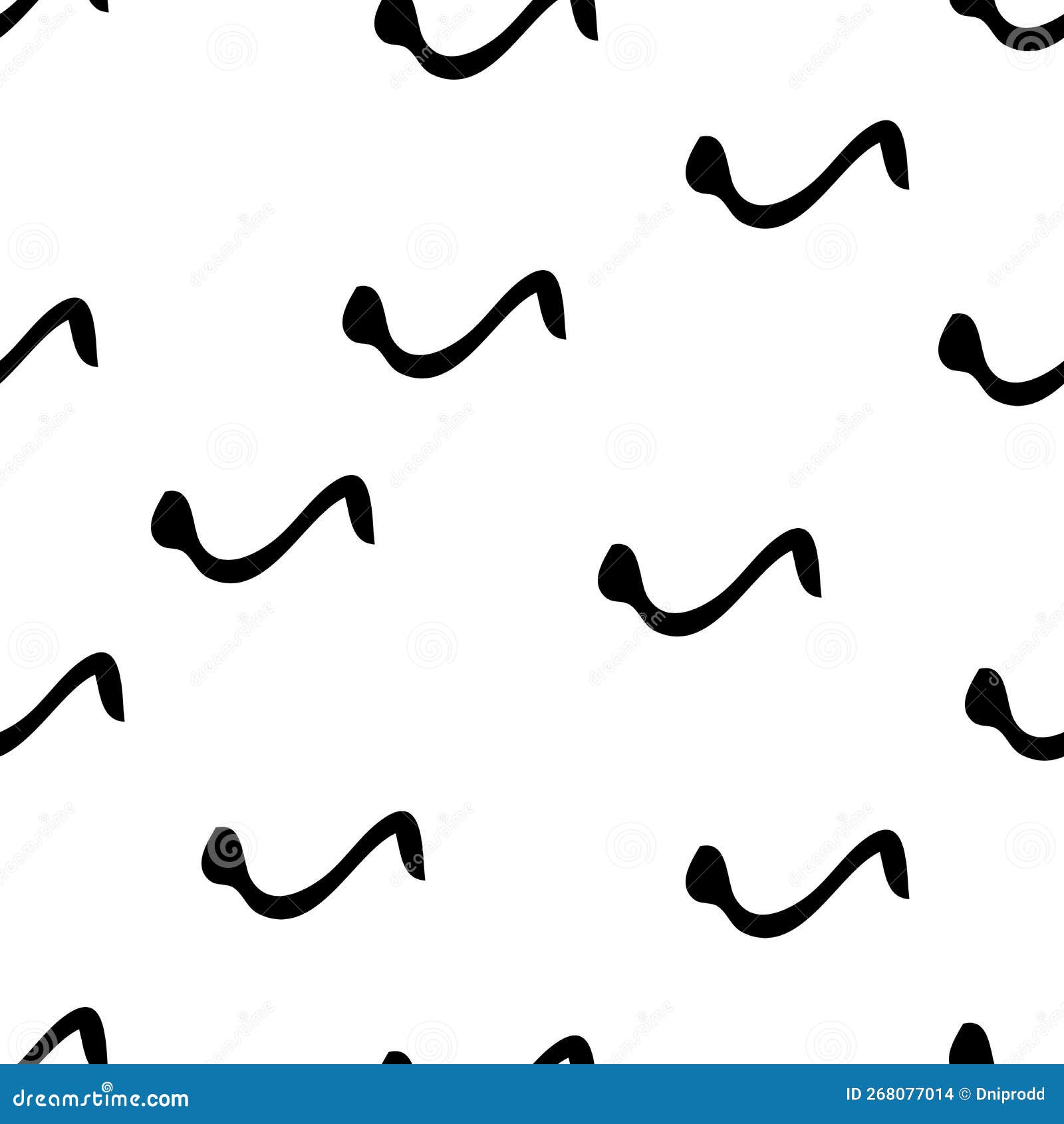 Seamless Pattern with Sketch Squiggle Stock Vector - Illustration of ...