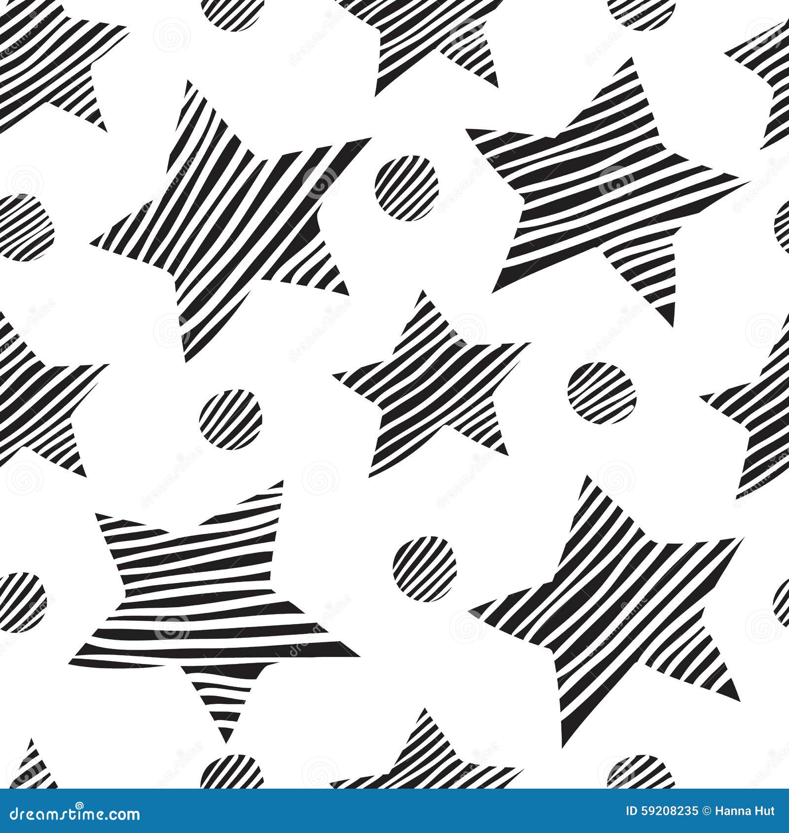 Seamless Pattern from Sketch Star Stock Vector - Illustration of ...