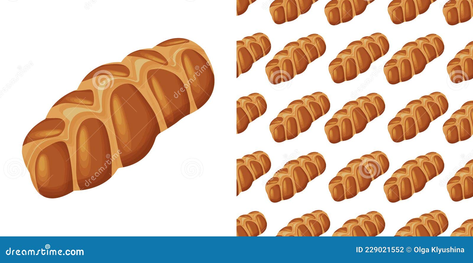 Seamless Pattern of Sketched Challah Bread. Useable for Wallpaper or ...