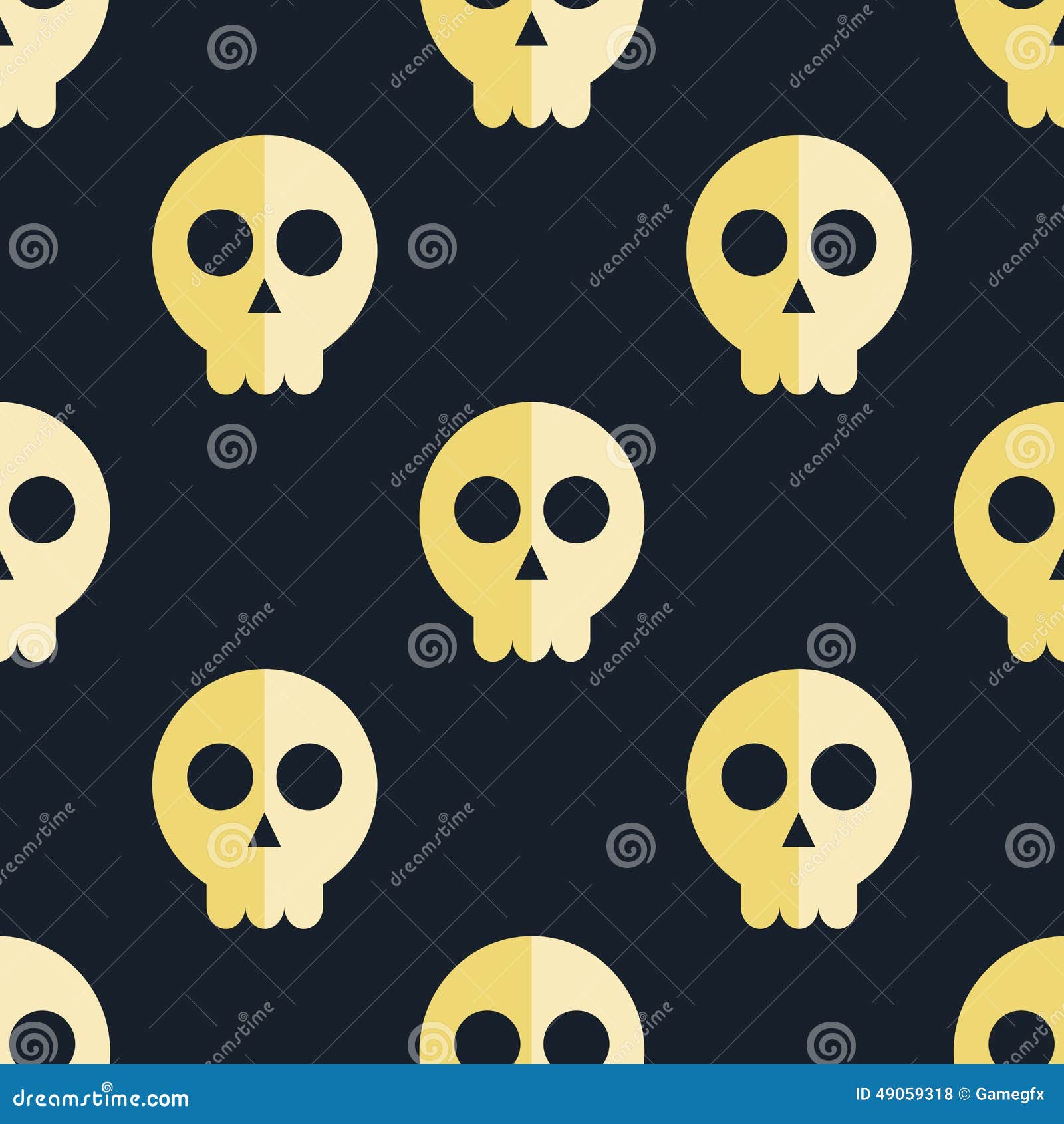 Seamless Pattern Skulls Background Stock Vector - Illustration of ...
