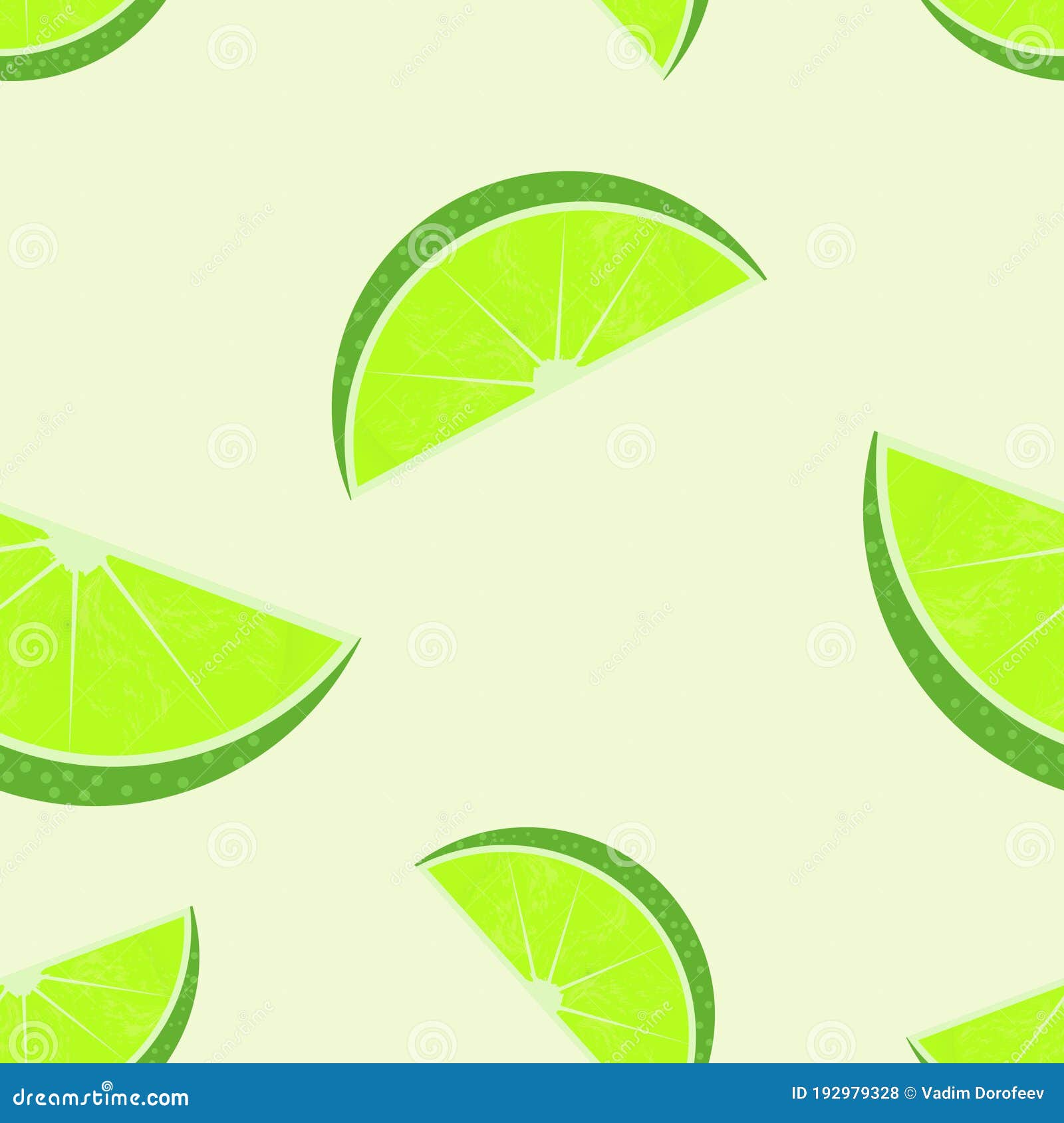 Seamless Pattern of Slices of Lime on a Light Green Background. for ...