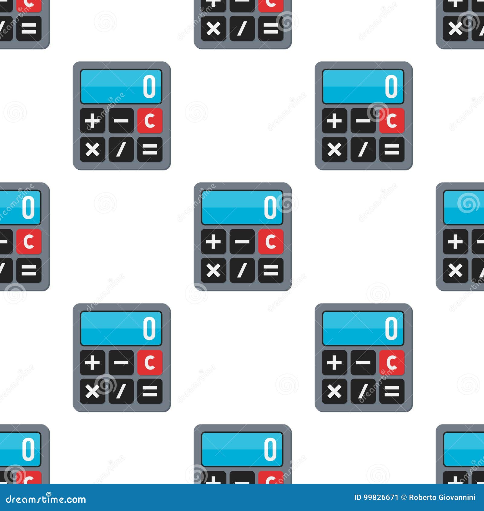 Small Calculator Icon Seamless Pattern Stock Vector - Illustration of ...