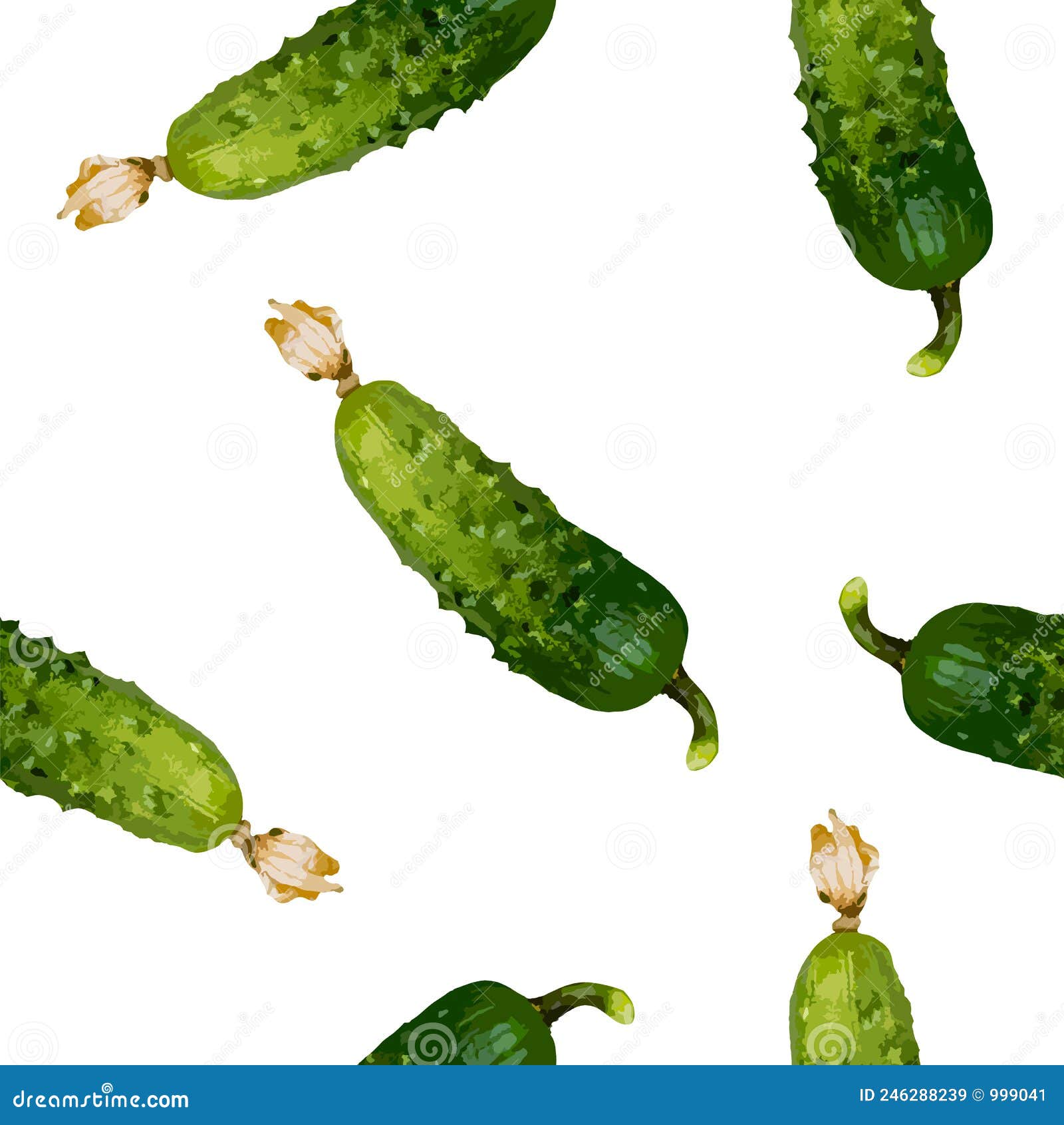 Seamless Pattern from Small Cucumber. Vector Stock Illustration Eps10 ...