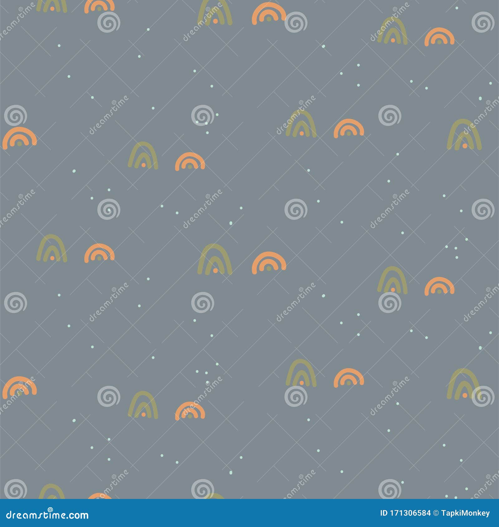 Seamless Pattern With Small Line Shapes. Blue Color Modern Minimal ...