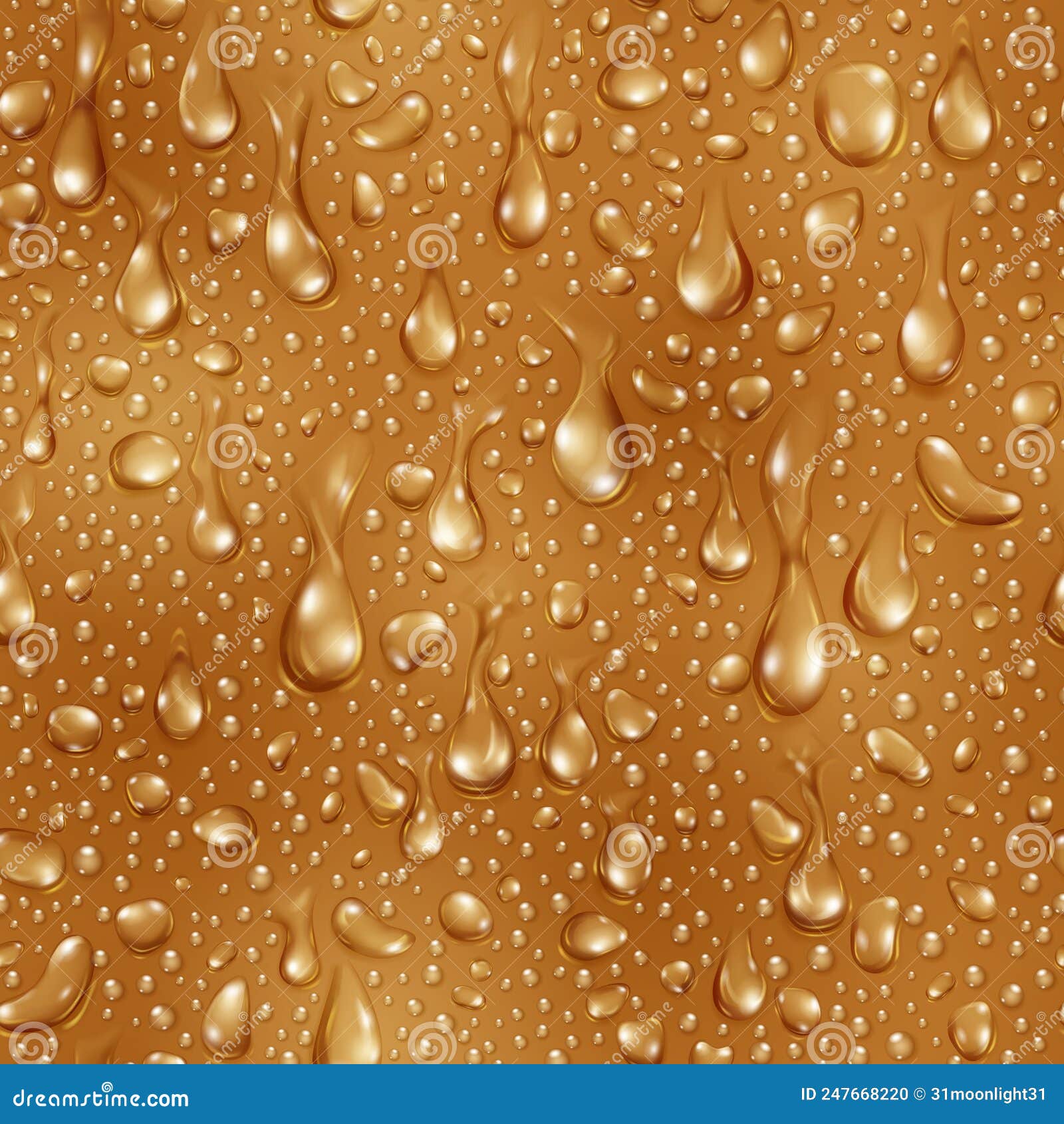 Seamless Pattern of Water Drops Stock Vector - Illustration of drops ...