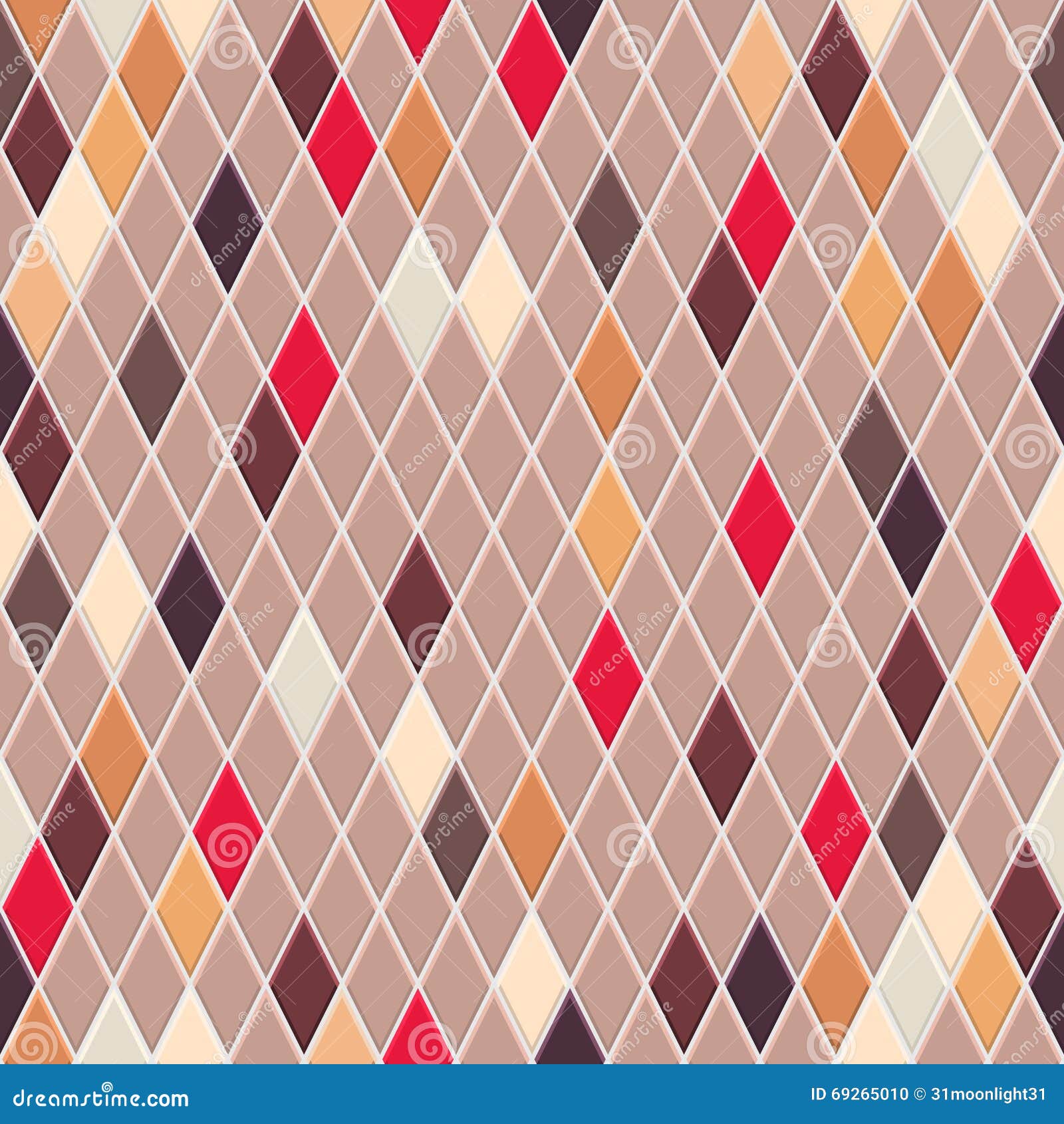 Seamless Pattern of Small Rhombuses Stock Vector - Illustration of ...