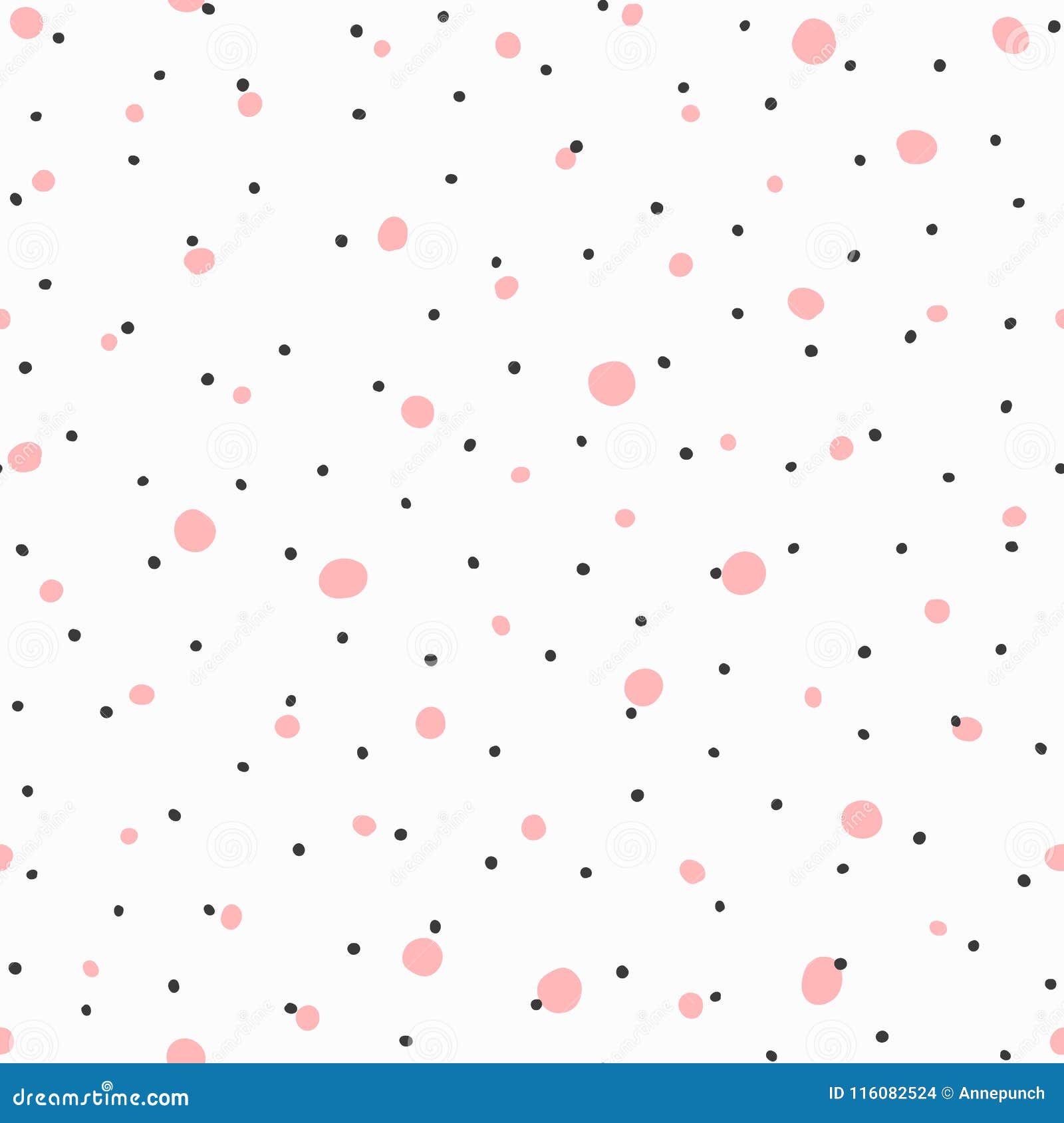 Seamless Pattern with Small Rounded Spots. Irregular Colored Polka Dot ...