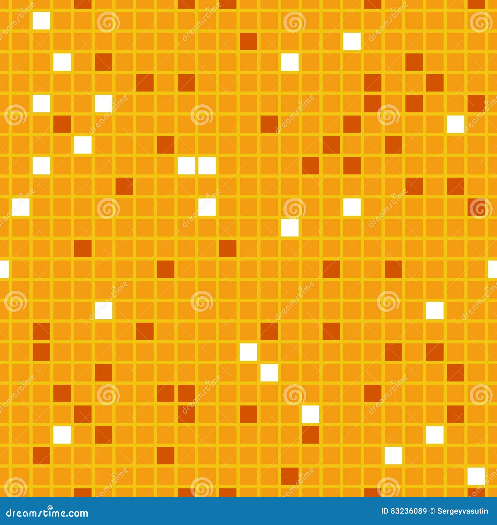 Seamless Pattern with Small Shades of Orange Squares Stock Illustration ...