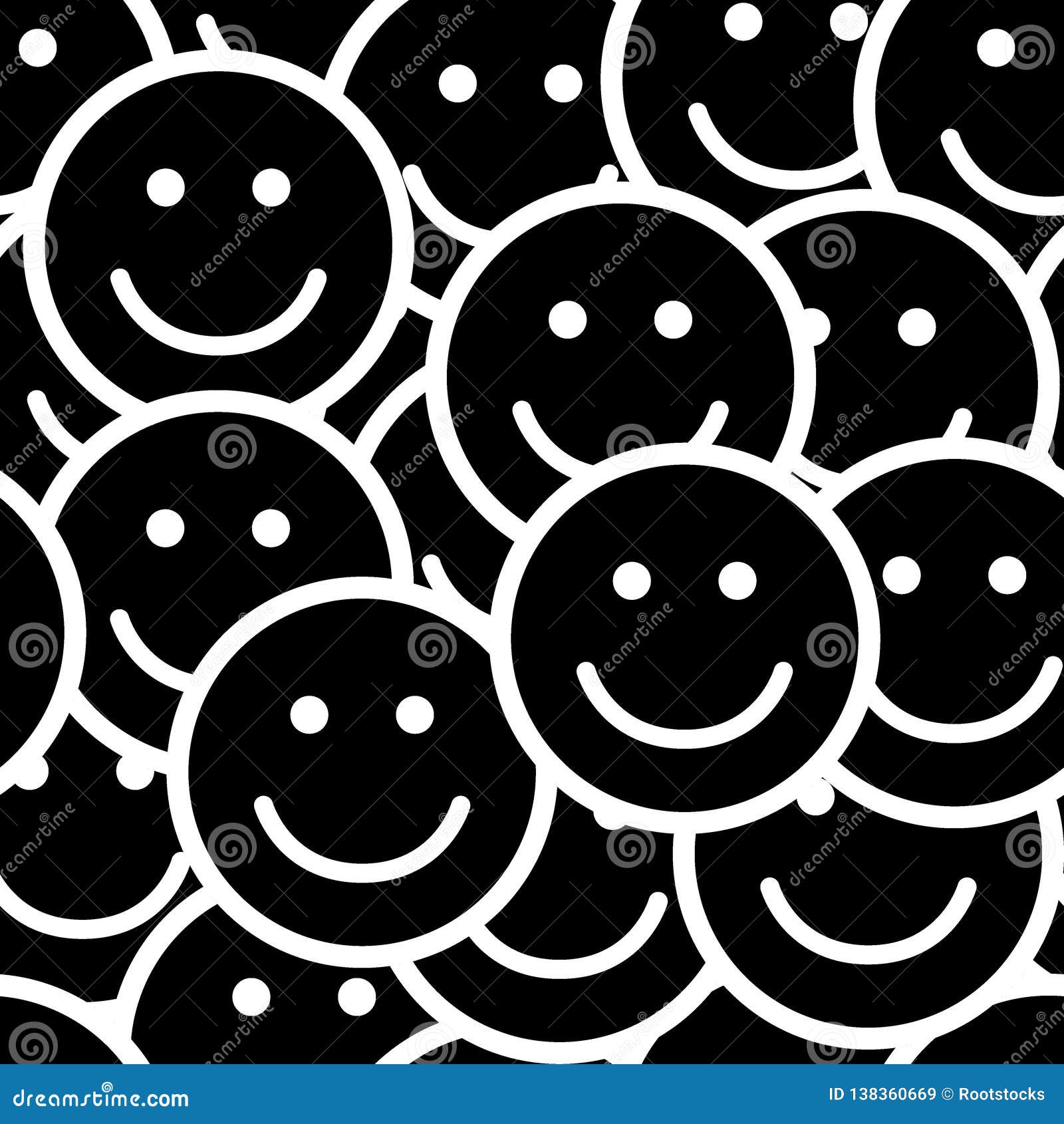 Seamless Pattern with Smile Icons Stock Vector - Illustration of glad ...