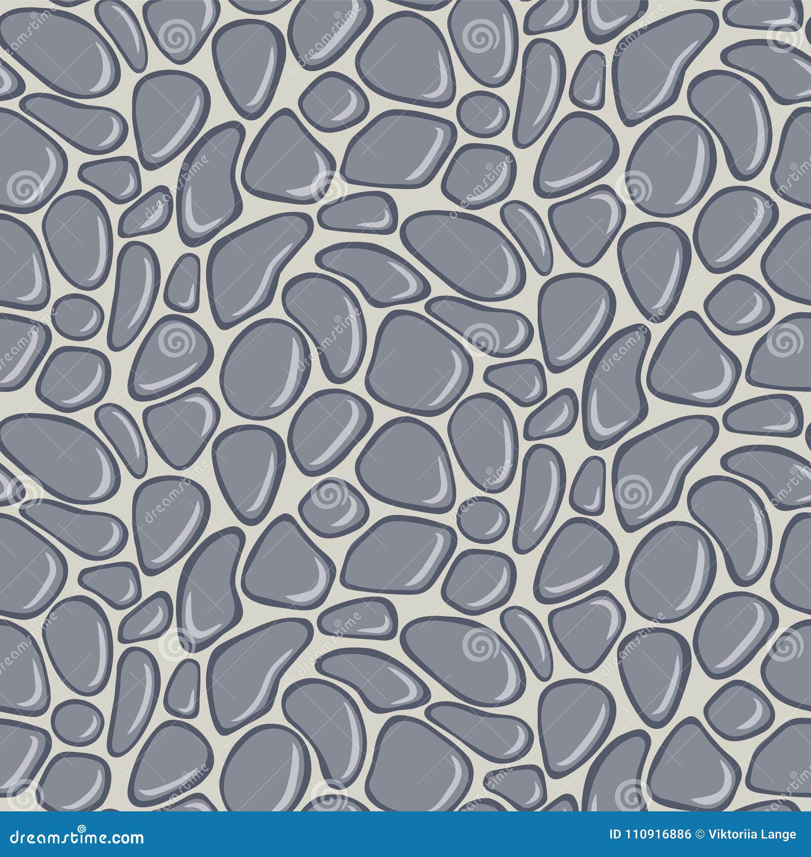 Seamless Pattern with Smooth Pebble. Stock Vector - Illustration of ...