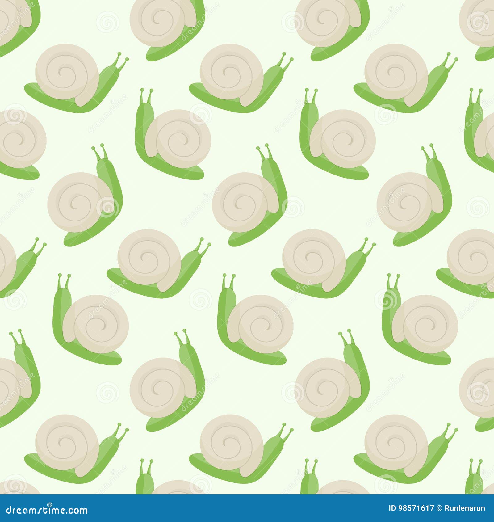 Seamless Pattern with Snail Stock Illustration - Illustration of slug ...
